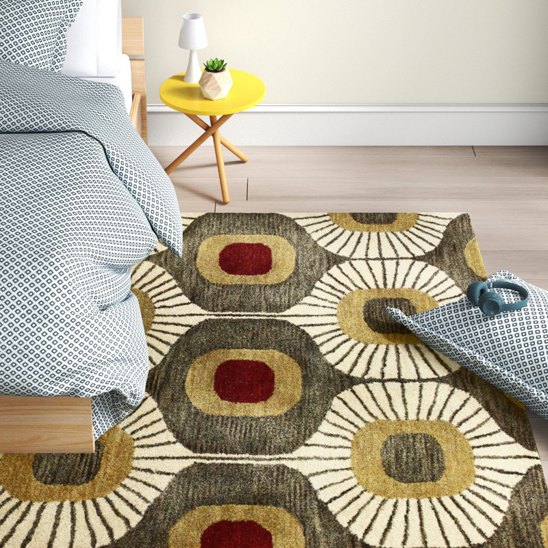 Wade Logan® Hayashi Handmade Hand Tufted Wool Mocha Rug & Reviews | Wayfair