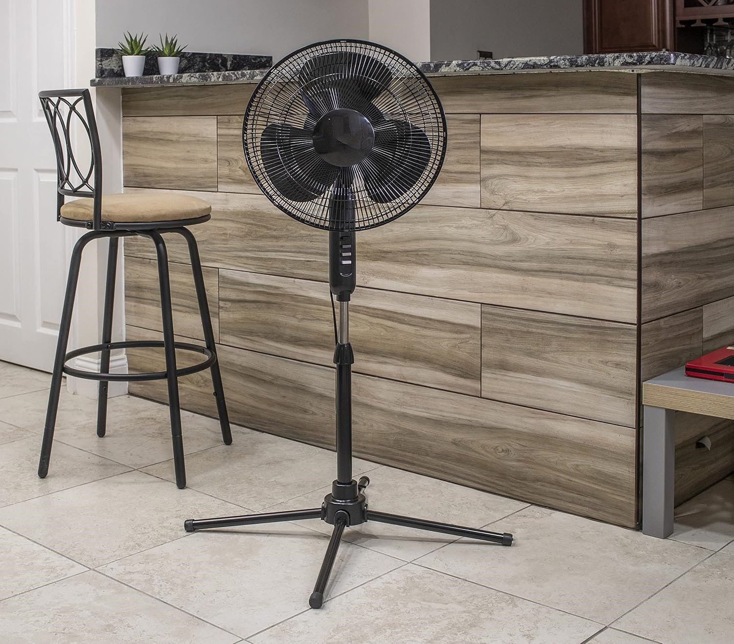 QUALITY FLOORING INC. Electric Oscillating Pedestal Fan, Stand Fan, 16 ...