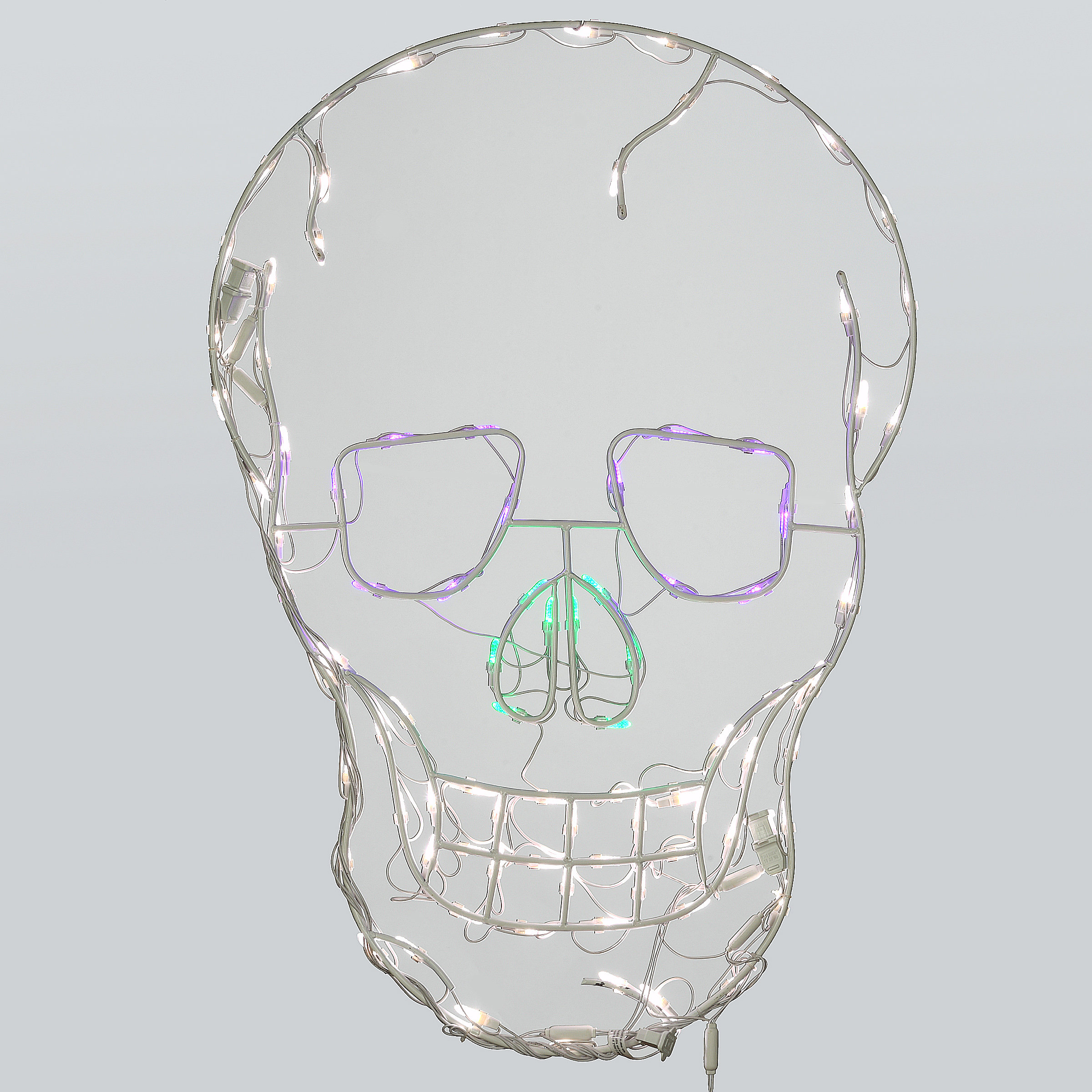 The Holiday Aisle® 37" Halloween Lighted Skull Decoration | Wayfair