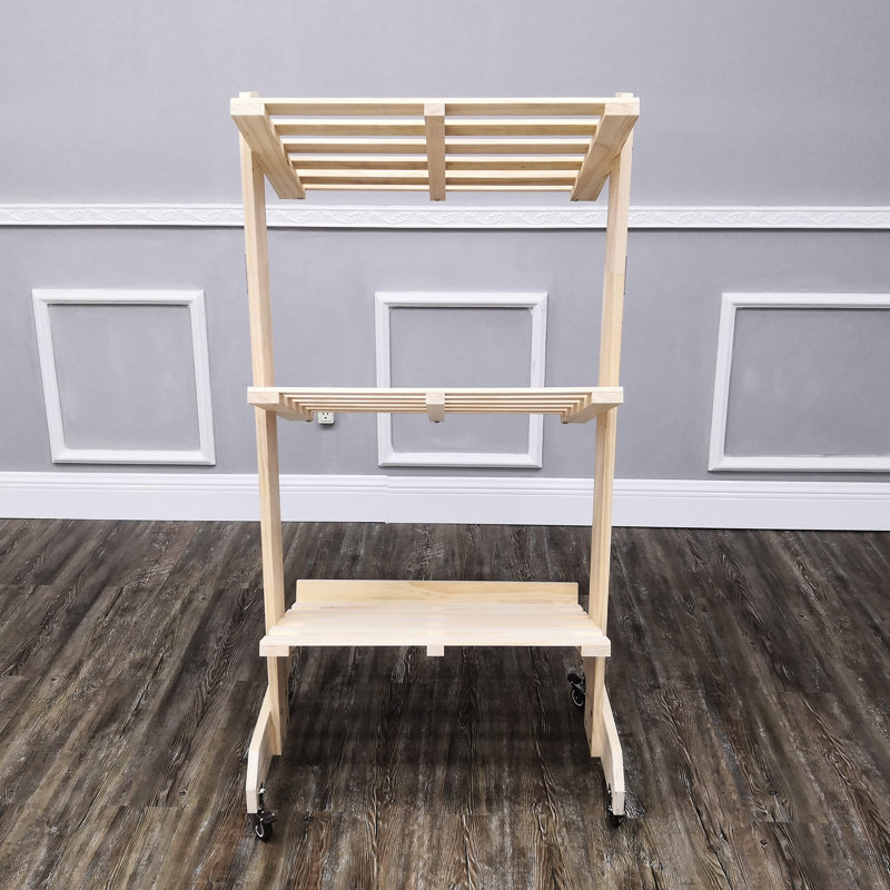 Rebrilliant Wood Bakery Rack Bread Shelf Stand Produce Grocery Wood ...