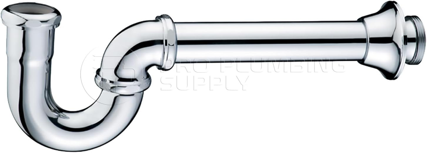 Highcraft Brass P-Trap 1-1/2" Utility Style Sink Waste Trap w/ Flange ...