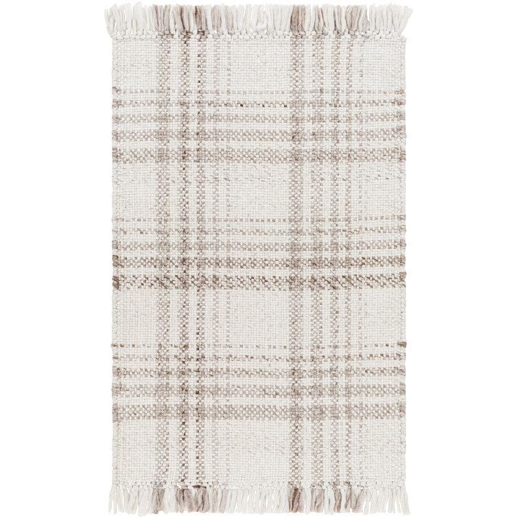 Cay Plaid Flatweave Recycled P.E.T. Indoor/Outdoor Area Rug in Taupe ...