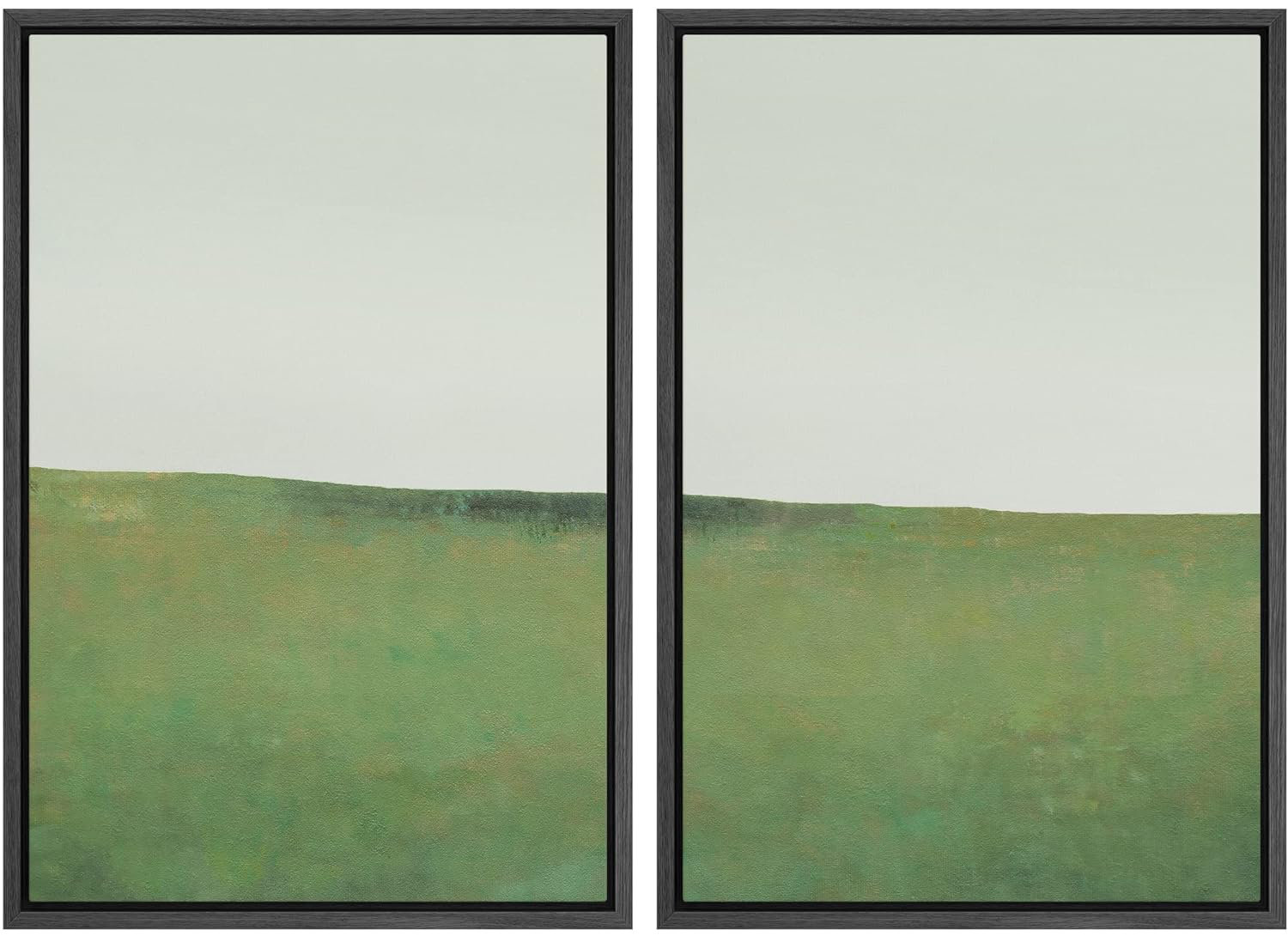 IDEA4WALL Minimal Landscape Green Pastel Stroke Landscape Abstract ...