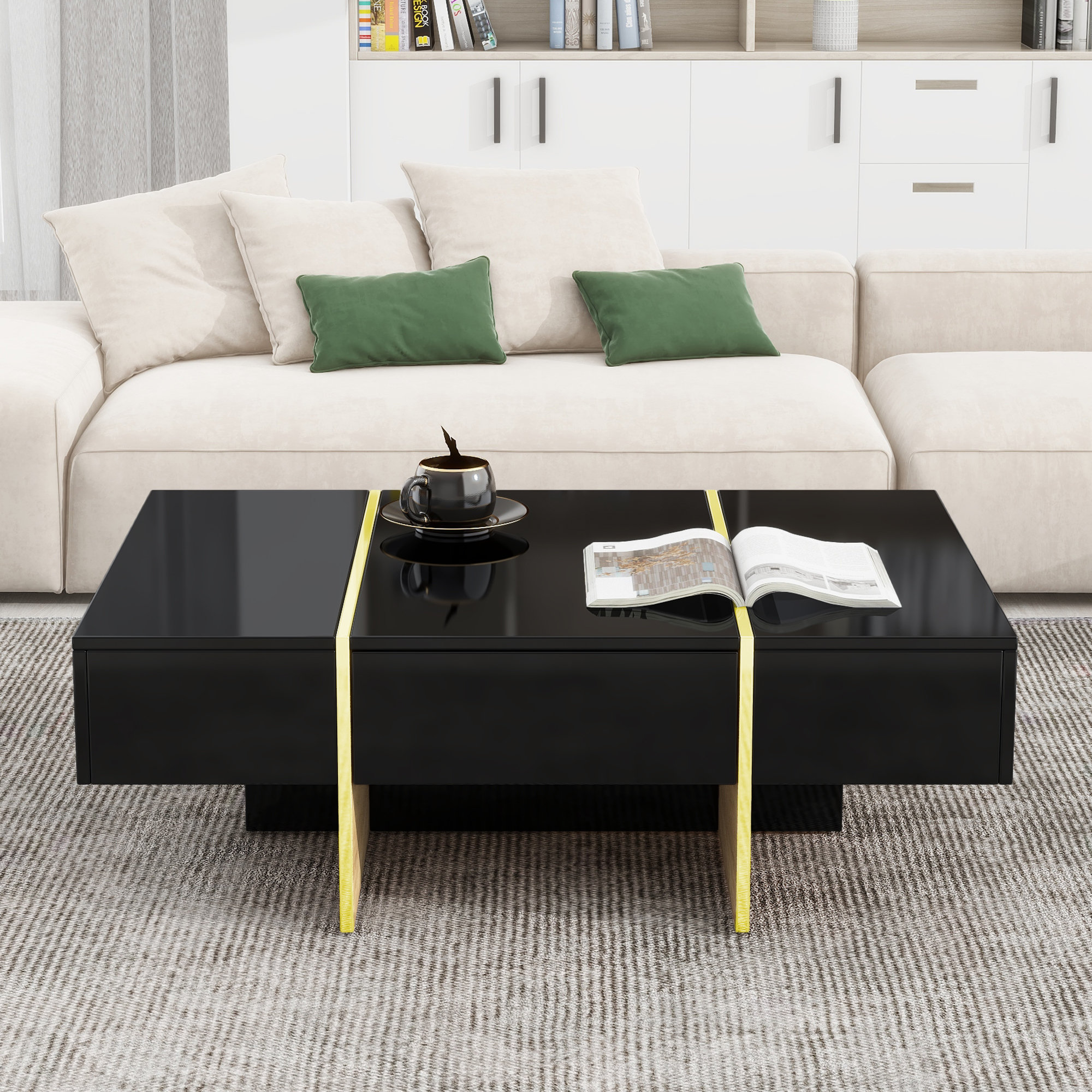 Ivy Bronx Coffee Table With 2 Drawers - Wayfair Canada