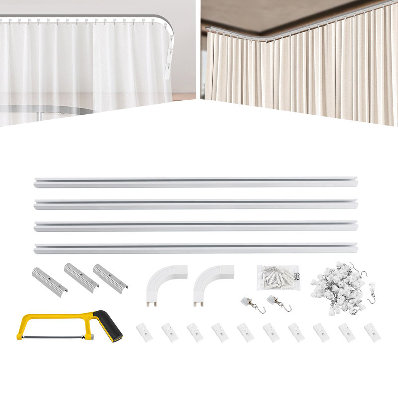 Hokku Designs Goti White Curtain Track & Reviews | Wayfair