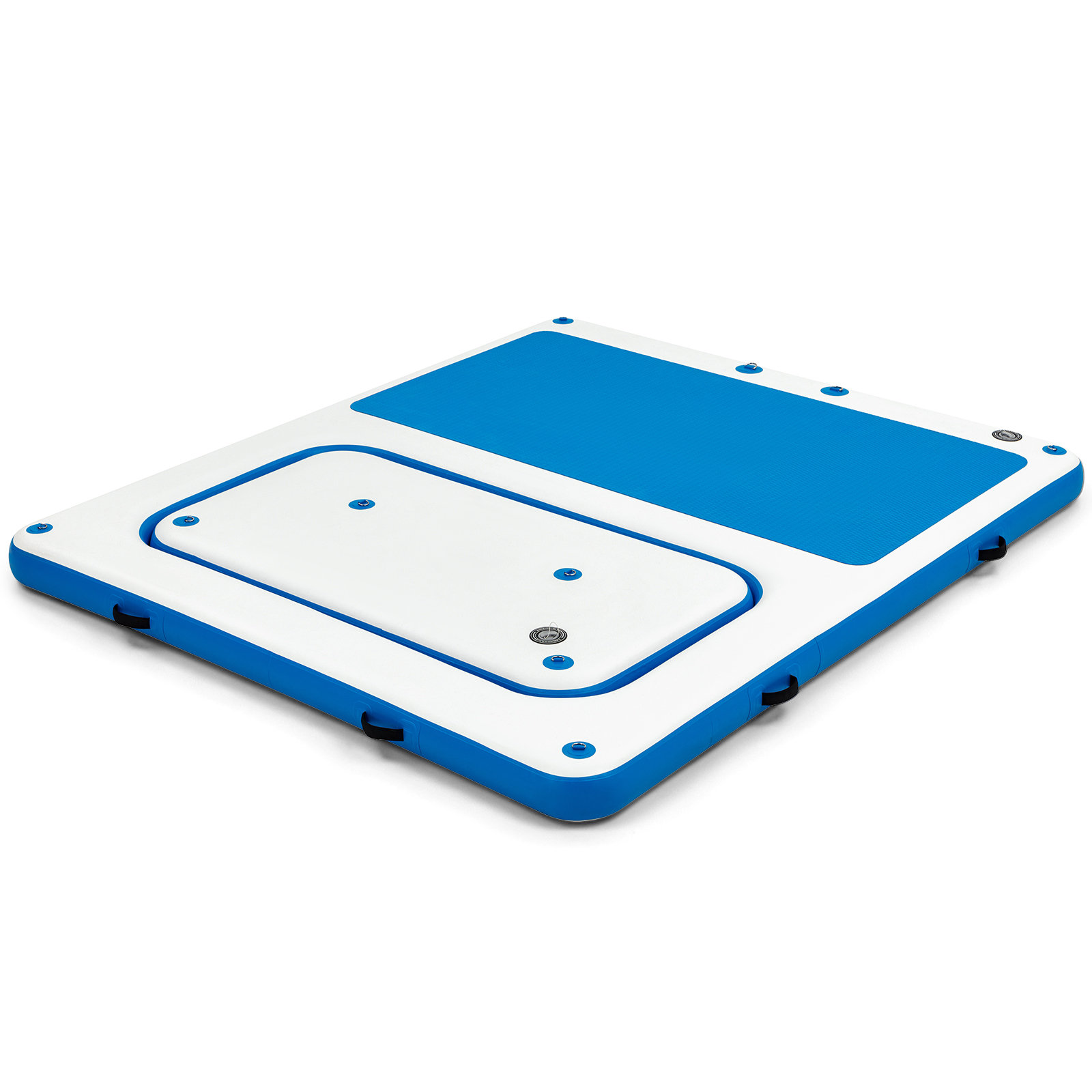 Danrelax 10'x8' Floating Dock Inflatable Dock Electric Pump for 1-Min ...