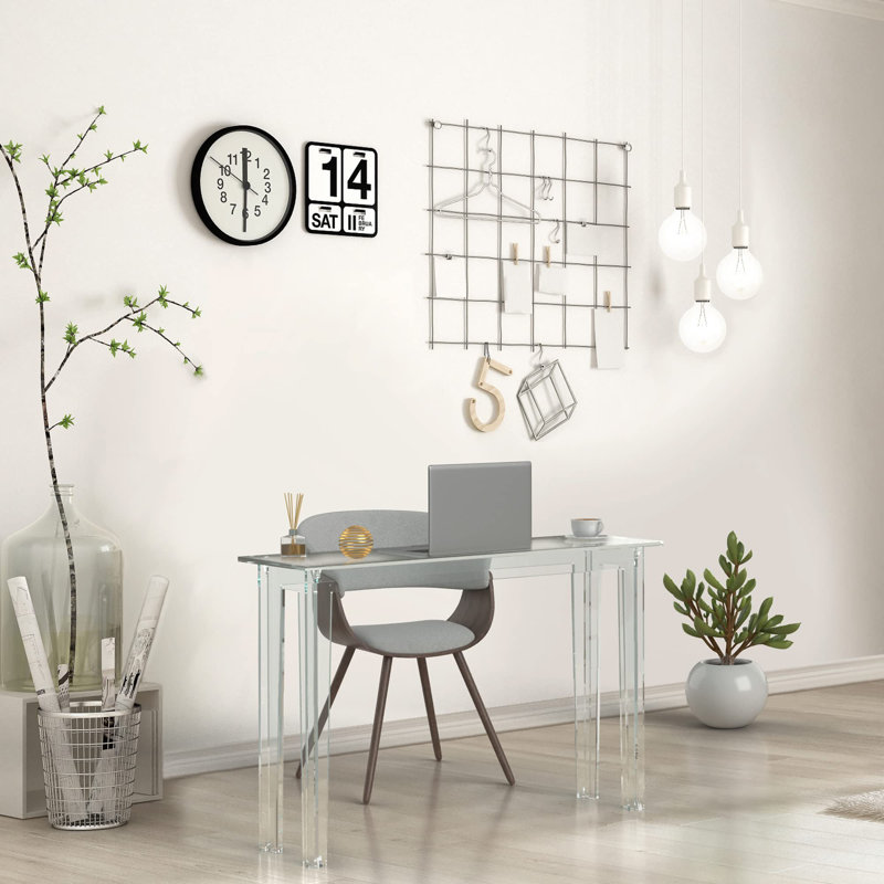 Orren Ellis Yvelyne Clear Writing Desk & Reviews | Wayfair