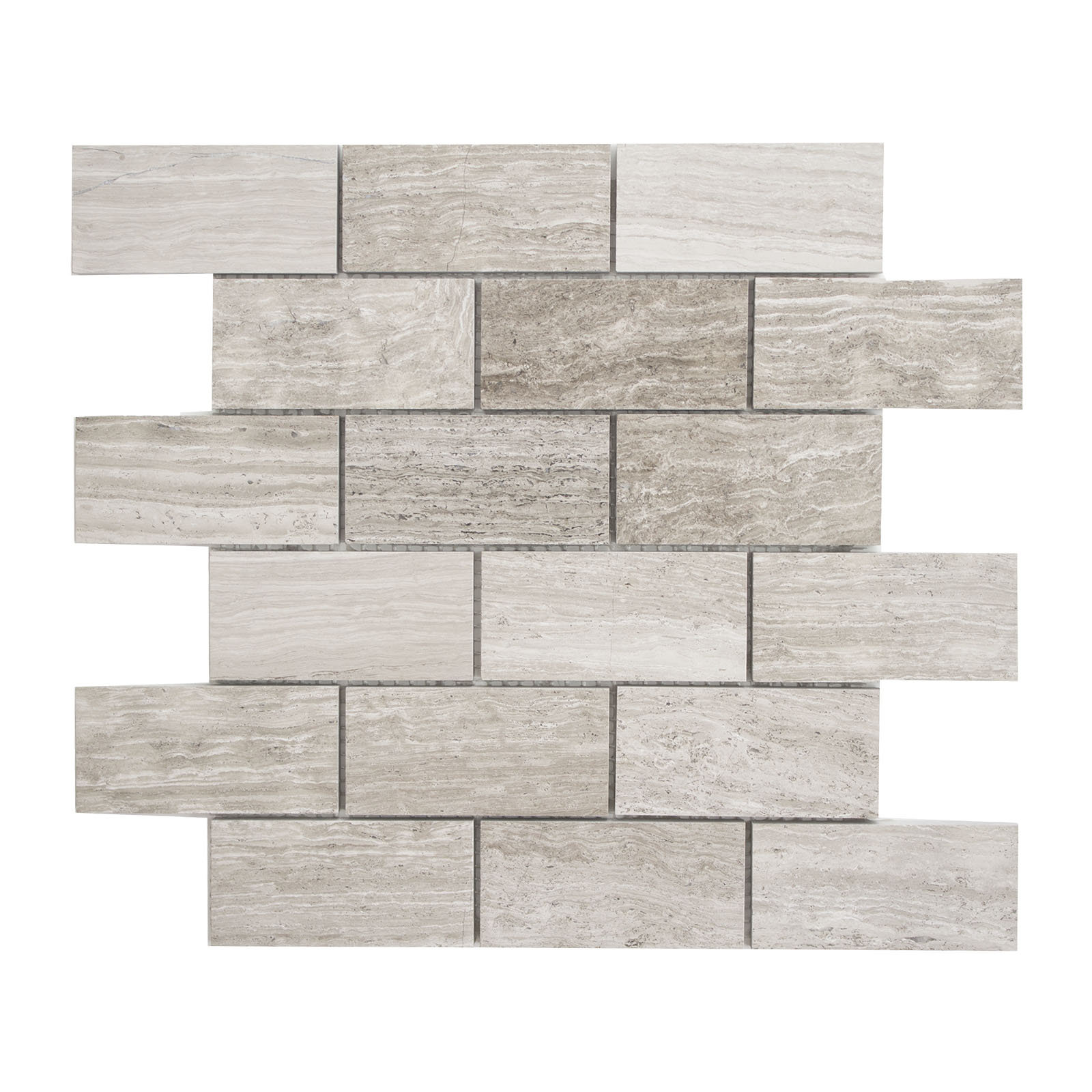 MatrixStoneUSA Carrara 2" x 4" Marble Brick Joint Mosaic Wall & Floor ...