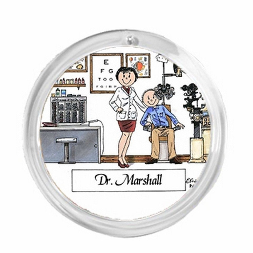 Printed Perfection Personalized Round Christmas Ornament: Optometrist ...