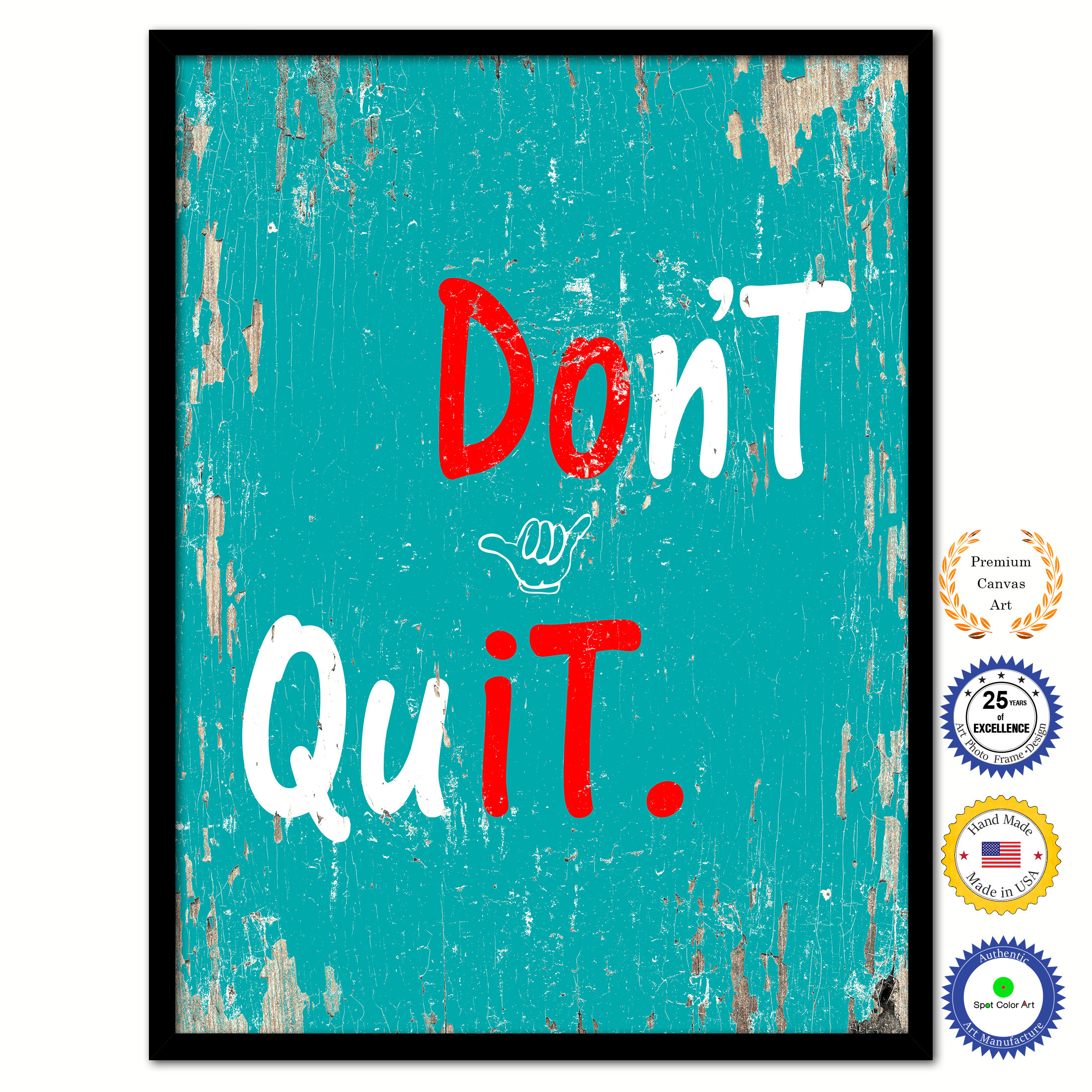 Trinx Don't Quit - Picture Frame Print on Canvas - Wayfair Canada