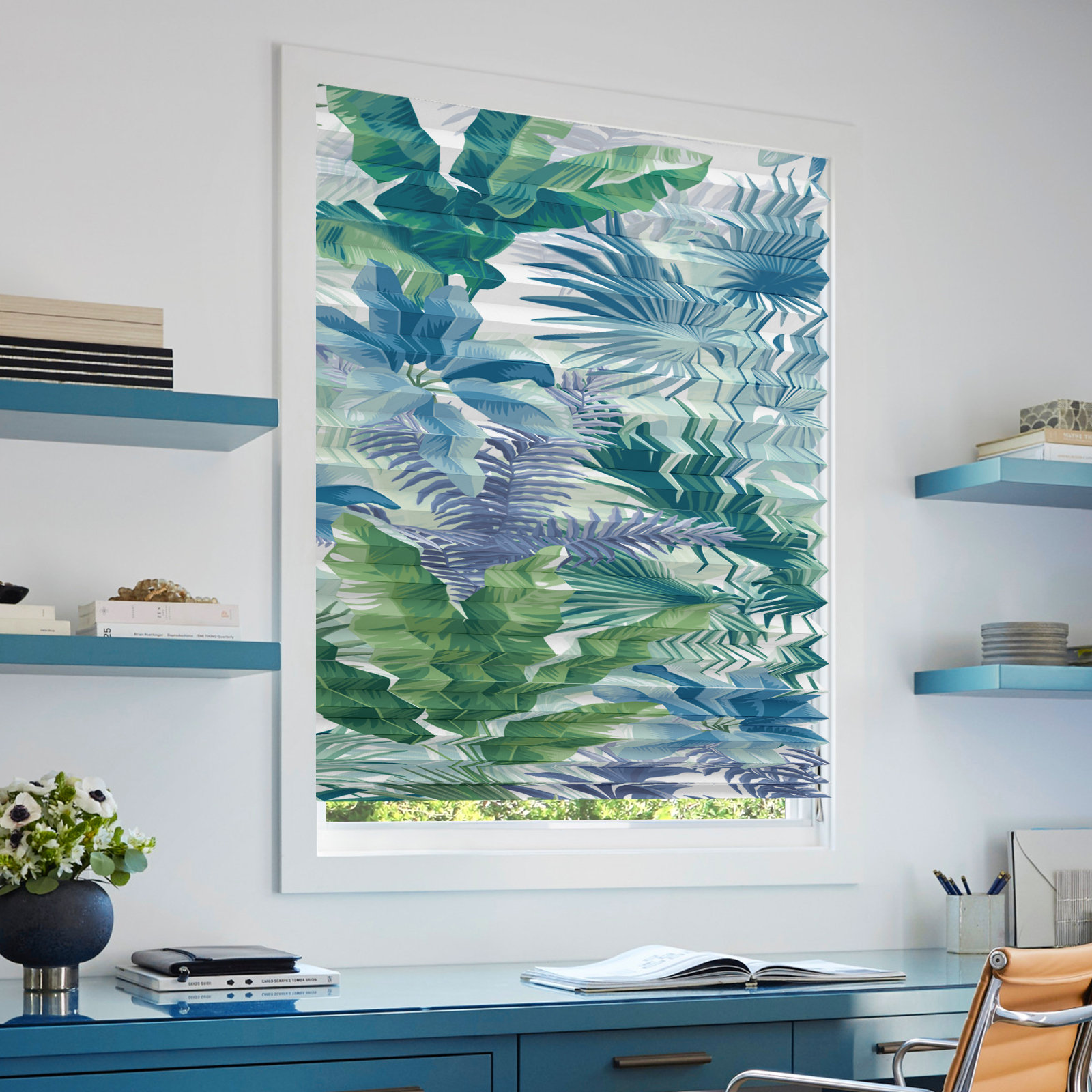 Bay Isle Home™ Pleated Window Shades, No Drill, Stick-On, Cordless Self ...