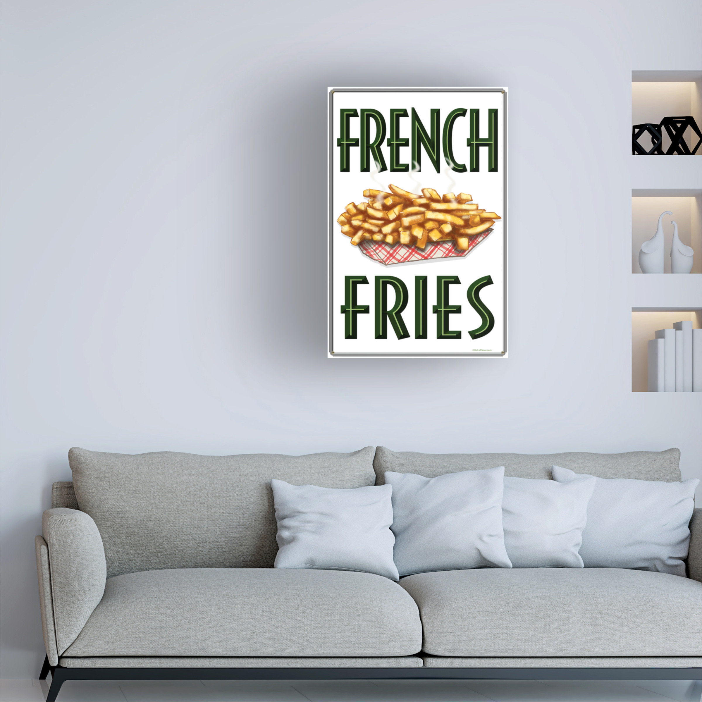 Trinx French Fries Vertical On Canvas by RetroPlanet Print | Wayfair