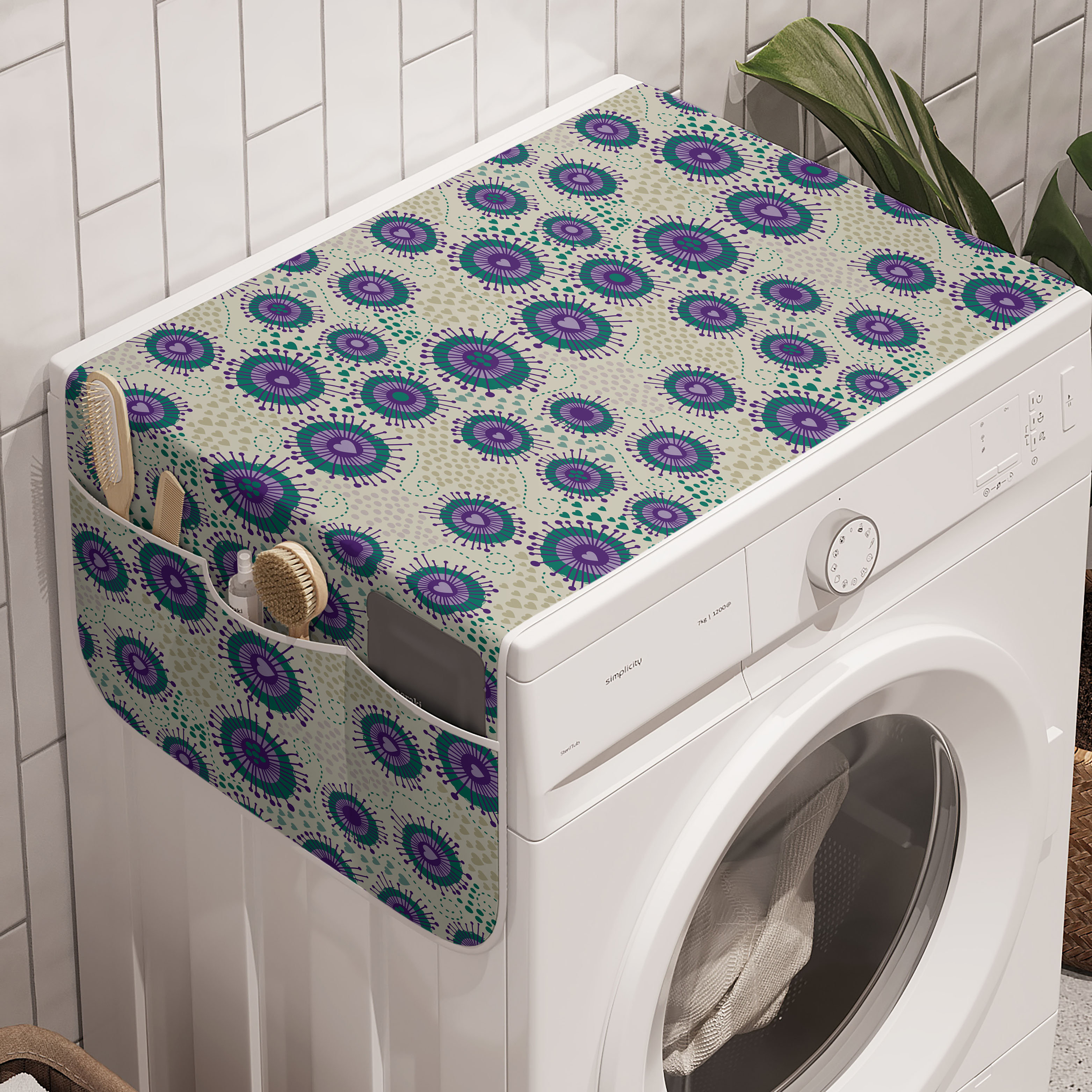 Ambesonne Abstract Washing Machine Organizer Pack of 2 47" x 18.5 ...