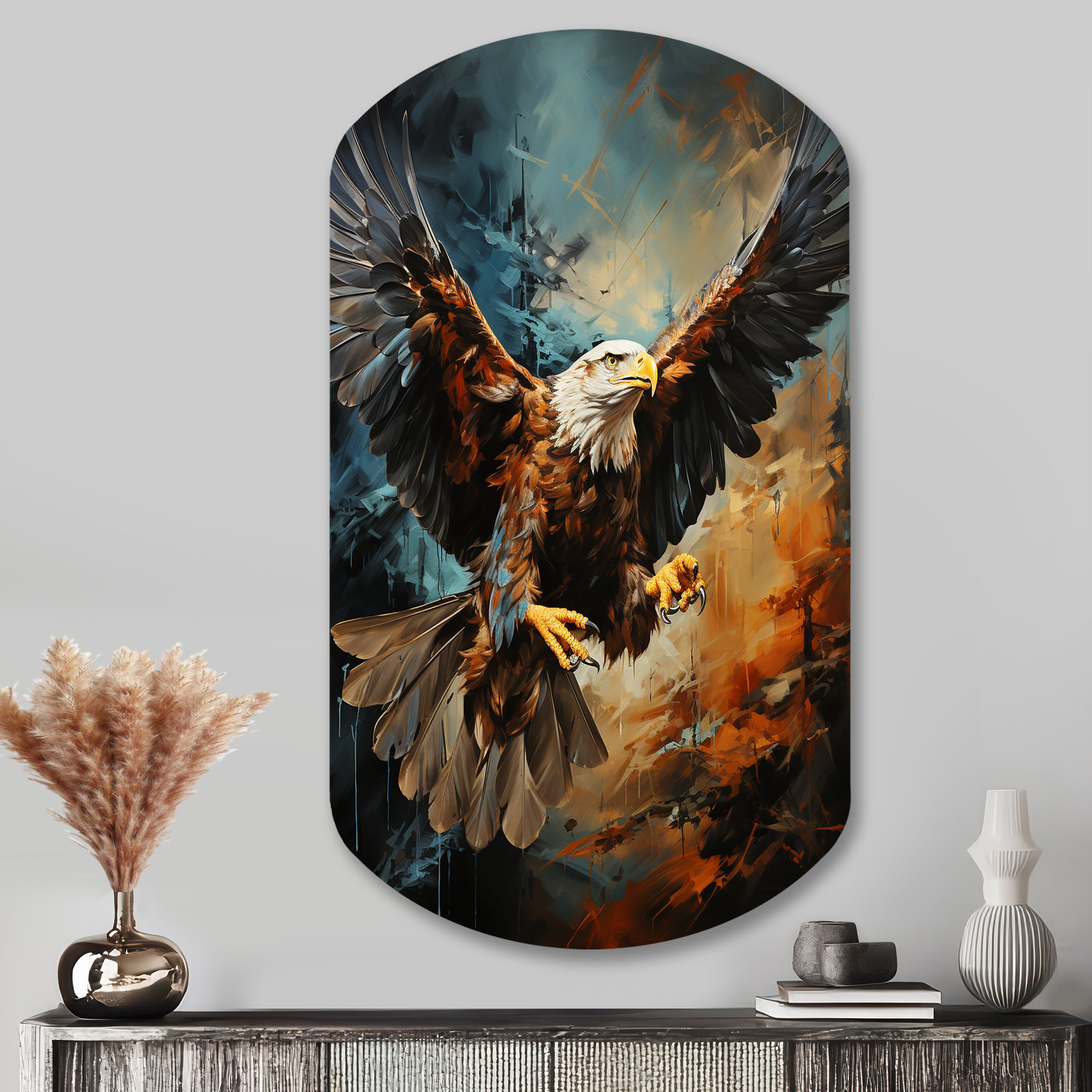 Millwood Pines Brown Teal Native American Eagle Spirit - Native ...