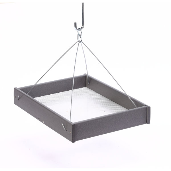 Birds Choice Hanging Platform Bird Feeder in Gray Recycled Plastic ...