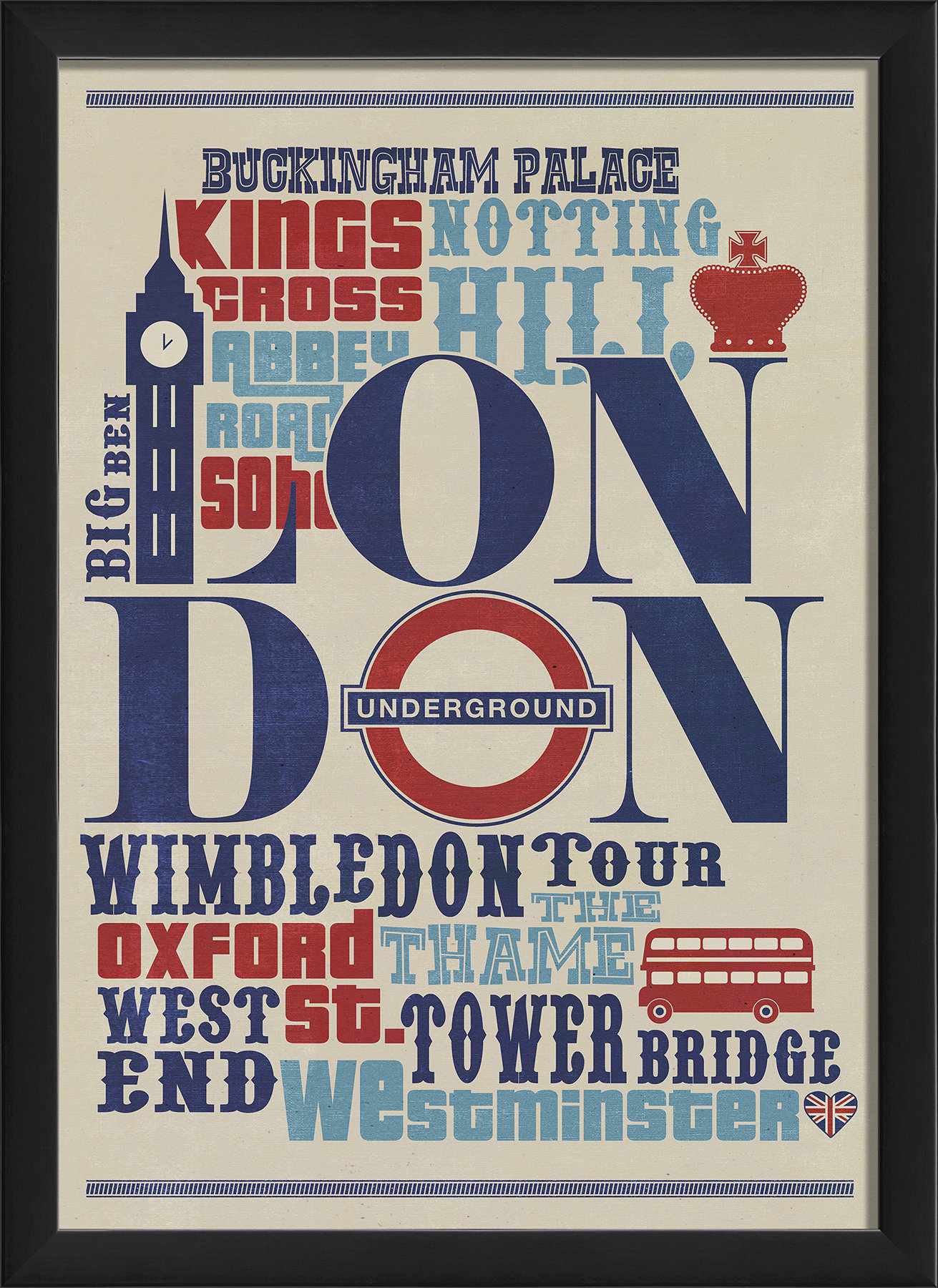 Ivy Bronx 'Places of London' Framed Textual Art Print - Wayfair Canada