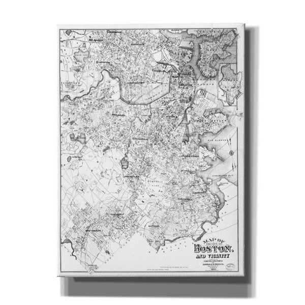 Williston Forge Epic Graffiti 'Map Of Boston 1907' By Epic Graffi " Map ...