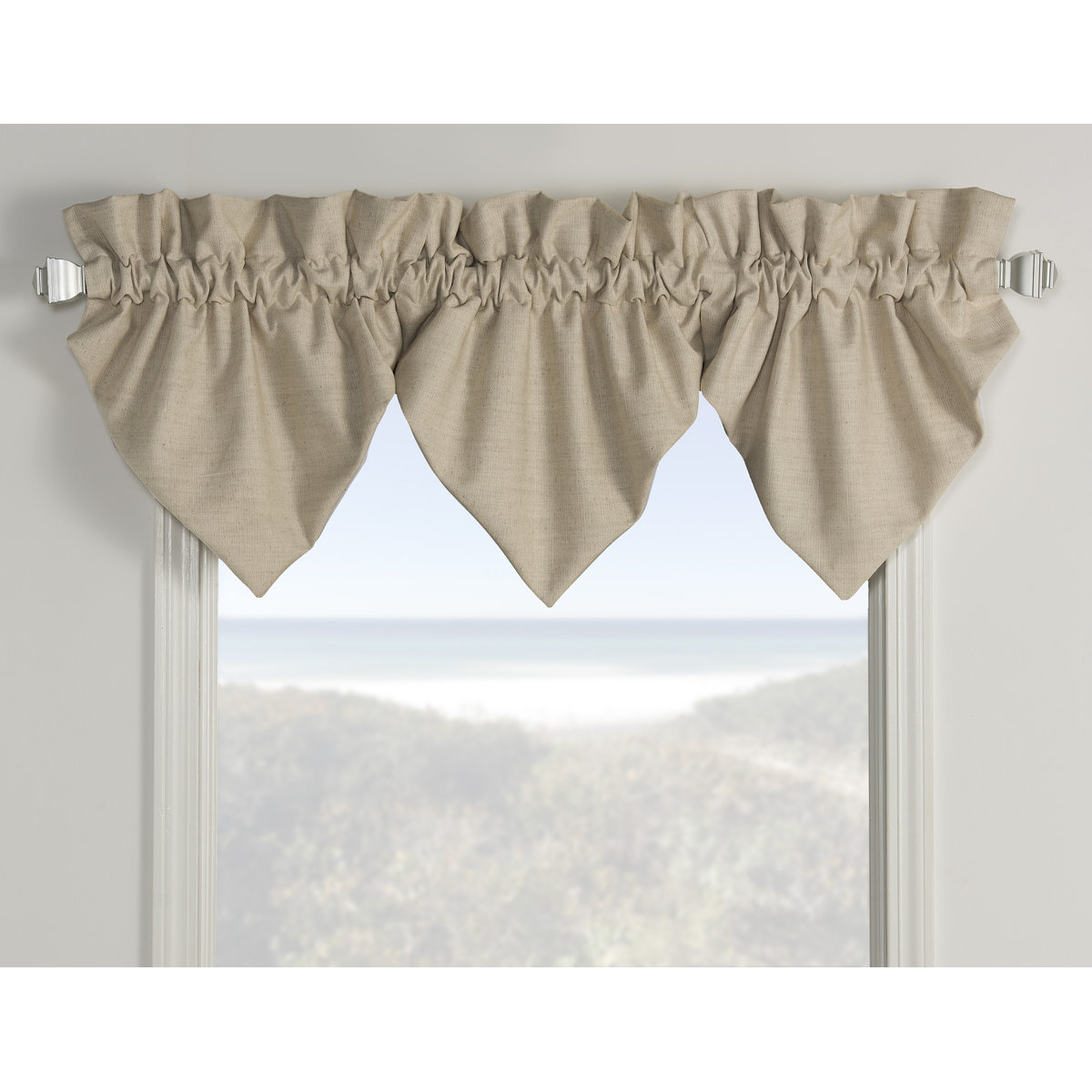 Red Barrel Studio® Bisou linen Ascot 27" Window Valance & Reviews | Wayfair