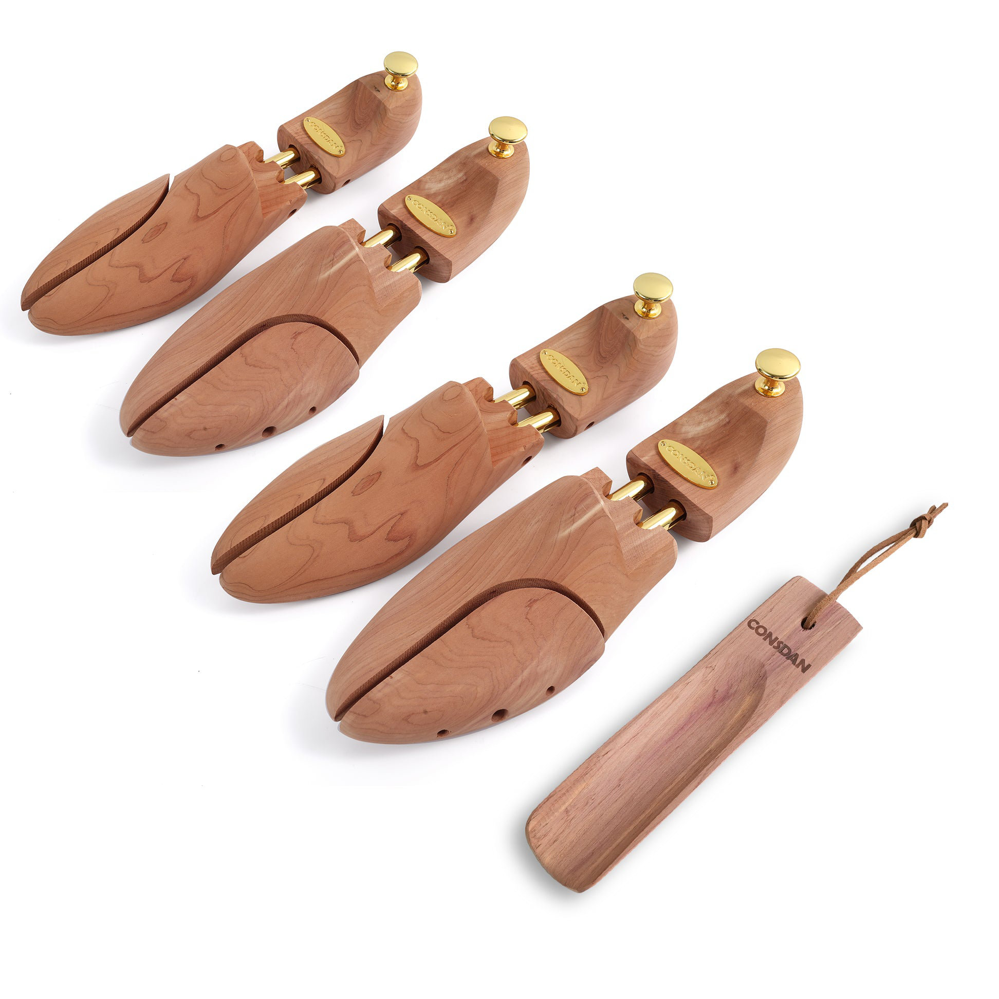 CONSDAN Cedar Shoe Trees For Men Women, Cedar Wood, Adjustable Wood ...