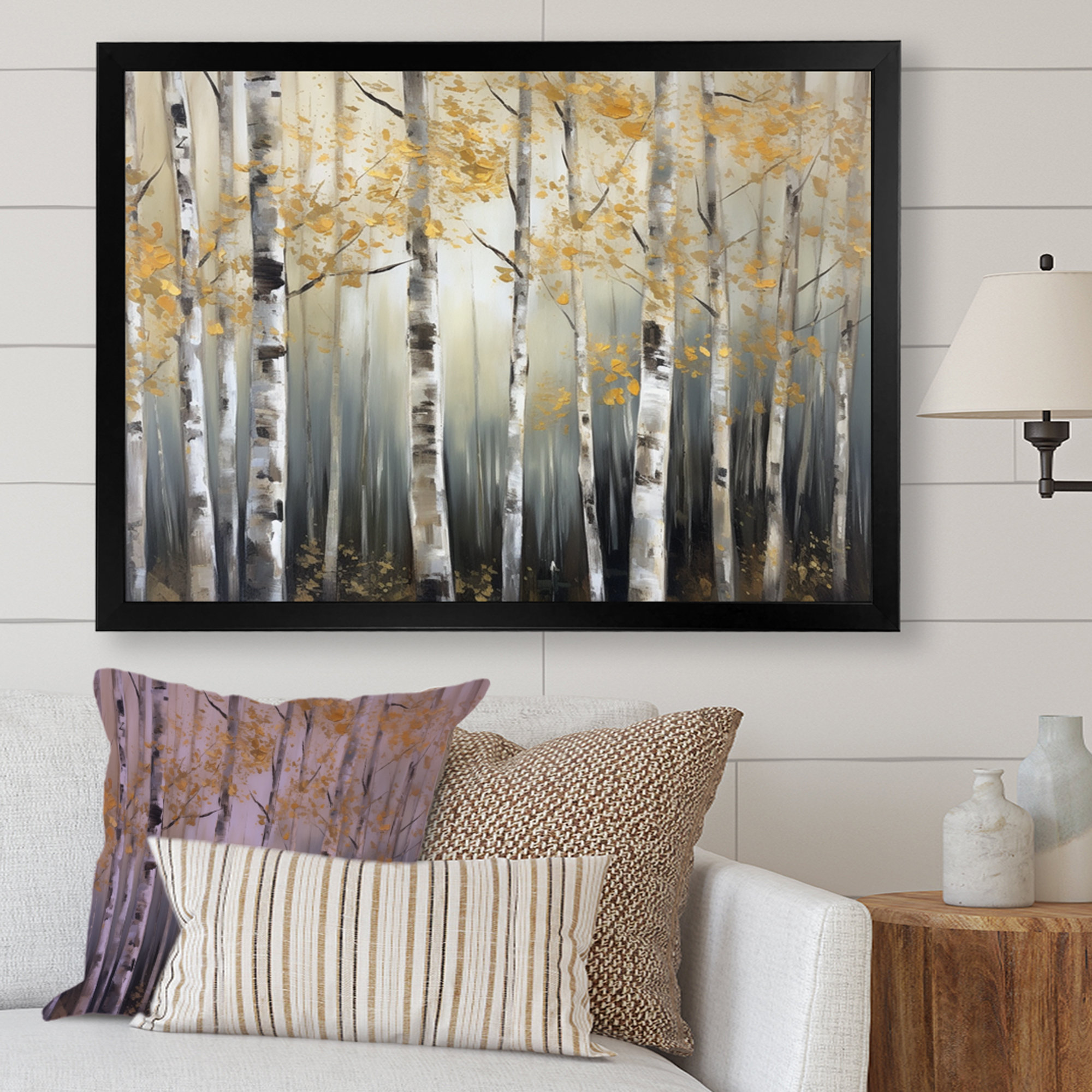 Millwood Pines Birch Tree Forest Wonderland IV - Tree Wall Art Living ...