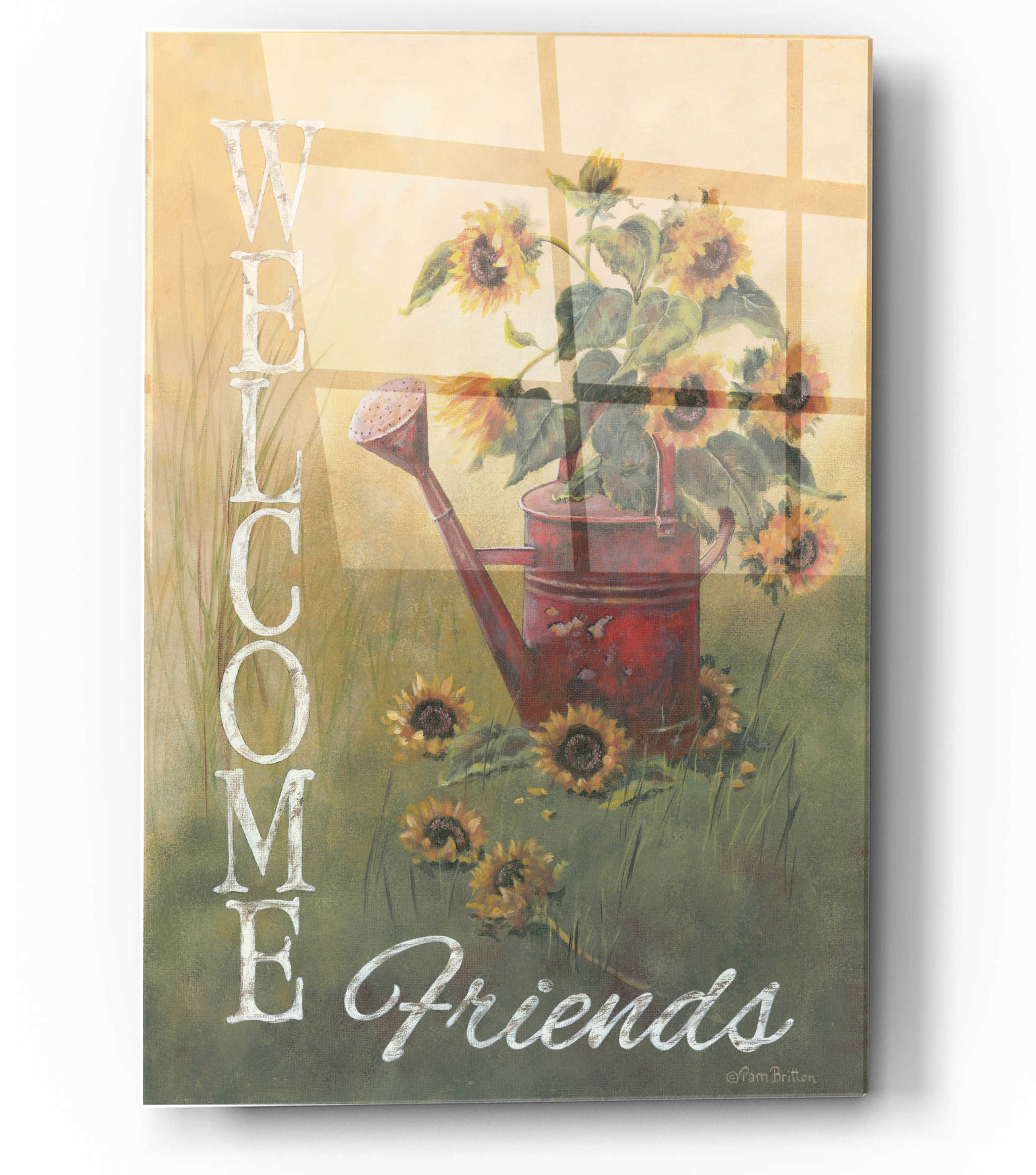 August Grove Epic Art 'A Sunflower Welcome' By Pam Britton, Acr A ...