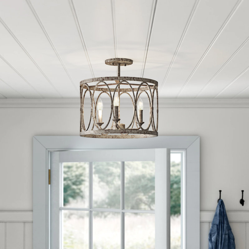 Birch Lane™ Alverstone 3-Light Semi-Flush Mount & Reviews | Birch Lane