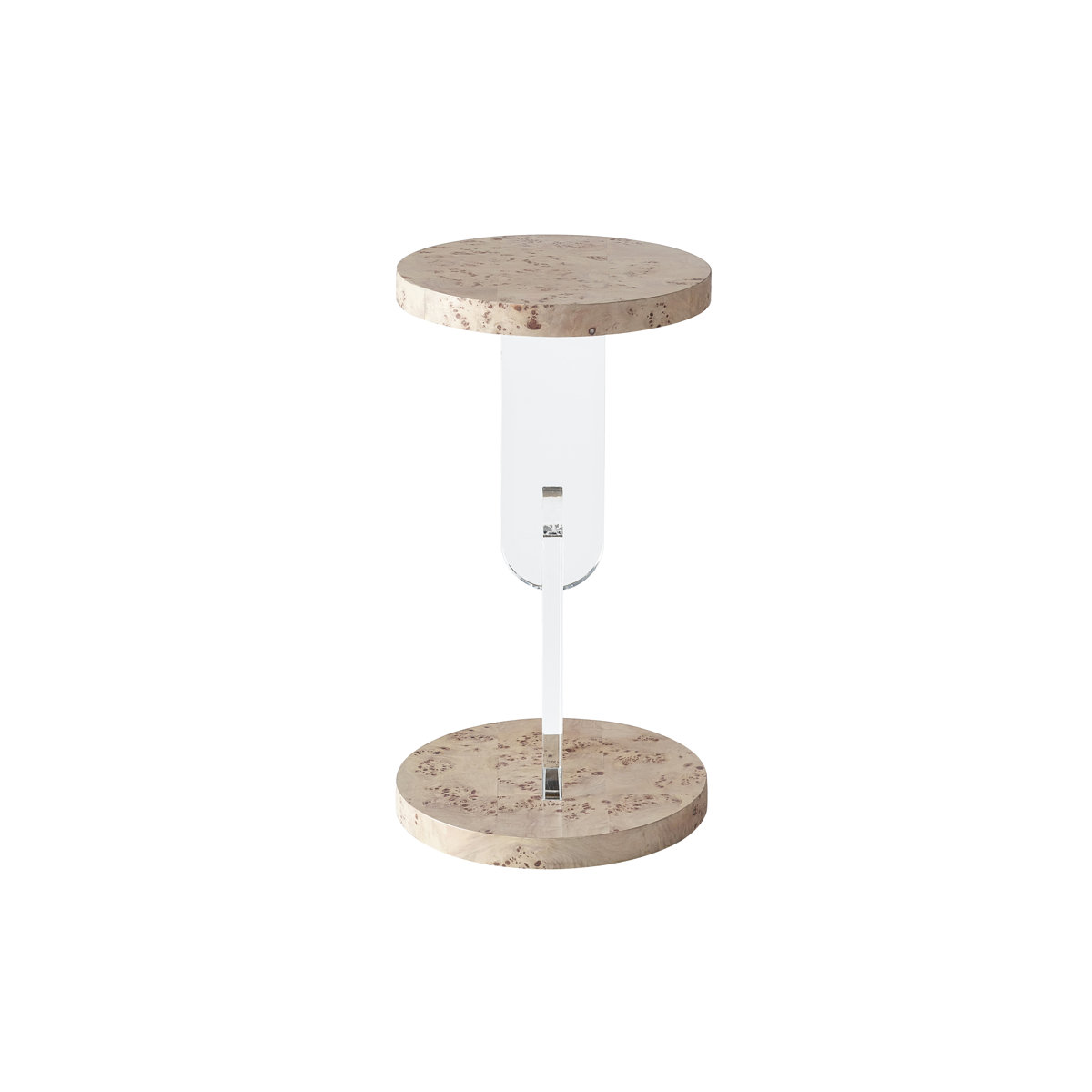 Miranda Kerr Home 12" Burl and Acrylic Side Table | Perigold
