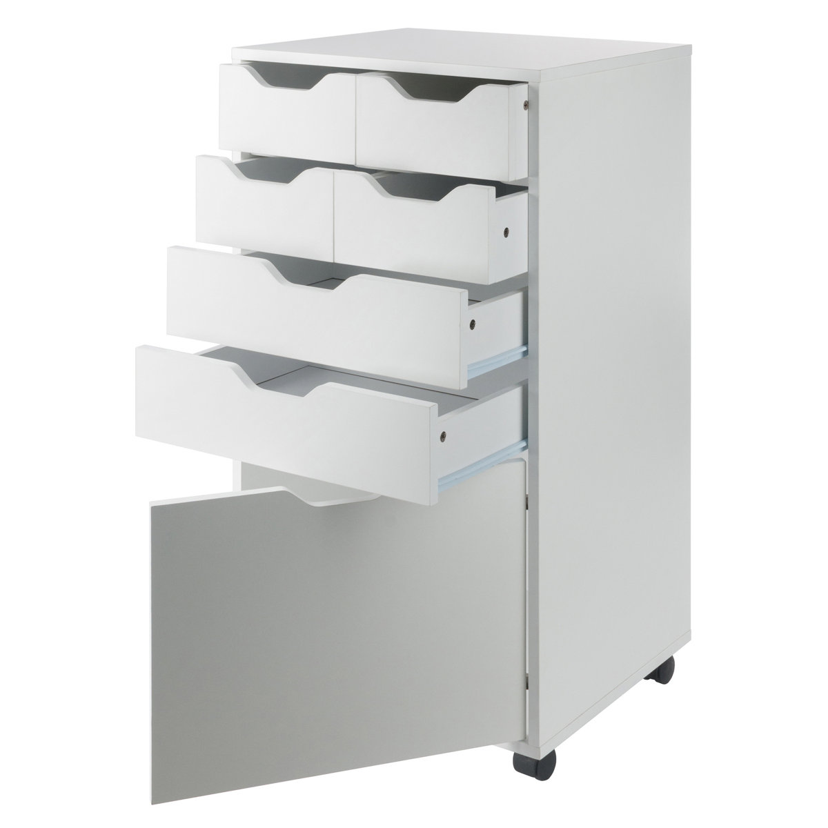 Winsome Halifax Bins & Drawers Multi-storage Tall Mobile Cabinet | Wayfair