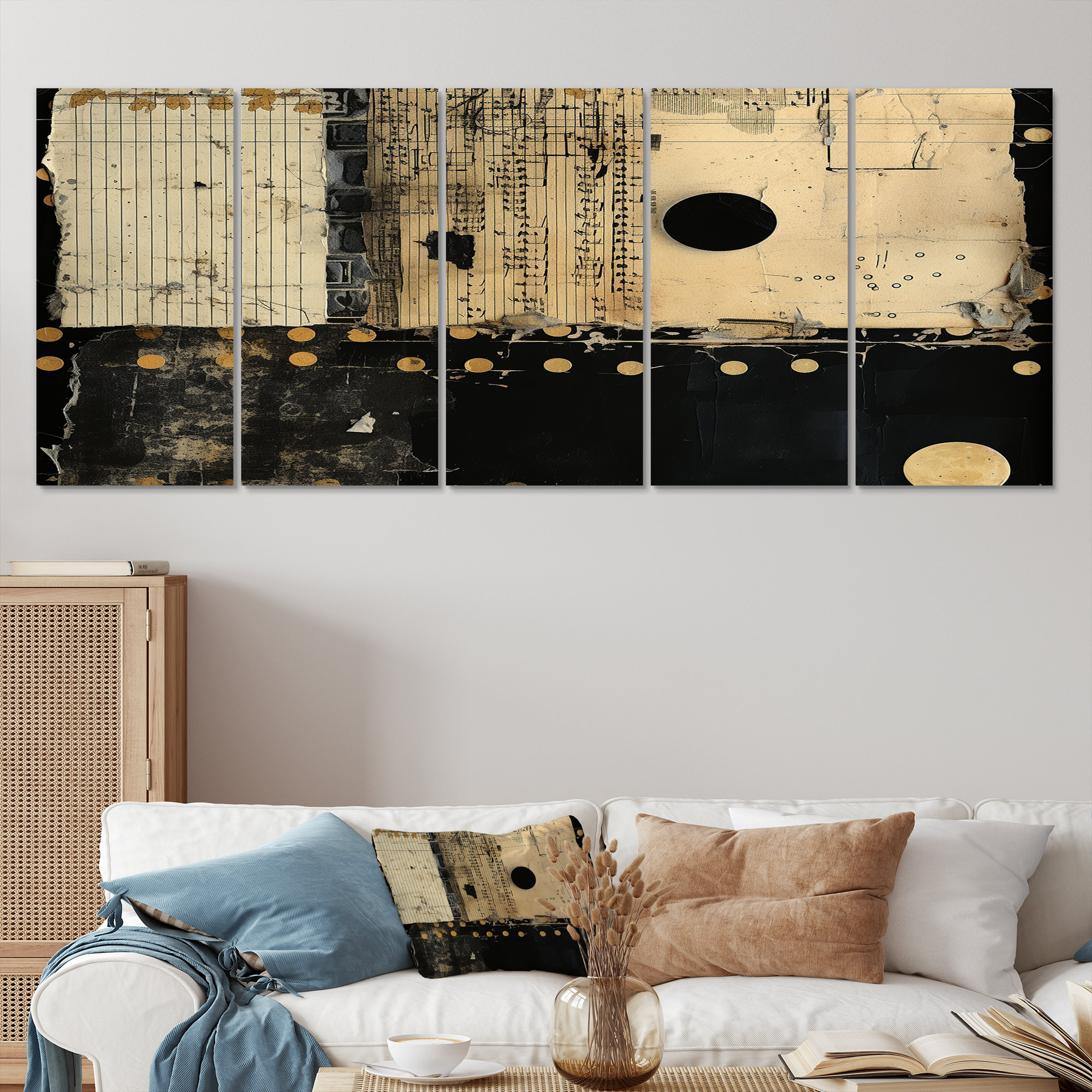 George Oliver Retro Rhythm Vintage Score Collage - Abstract Collages ...