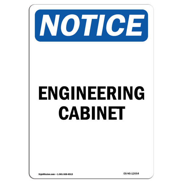 SignMission Notice - Engineering Cabinet Sign | Wayfair