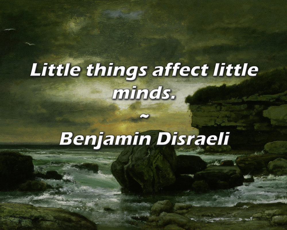 Trinx Benjamin Disraeli Quote: Little things affect little minds. | Wayfair