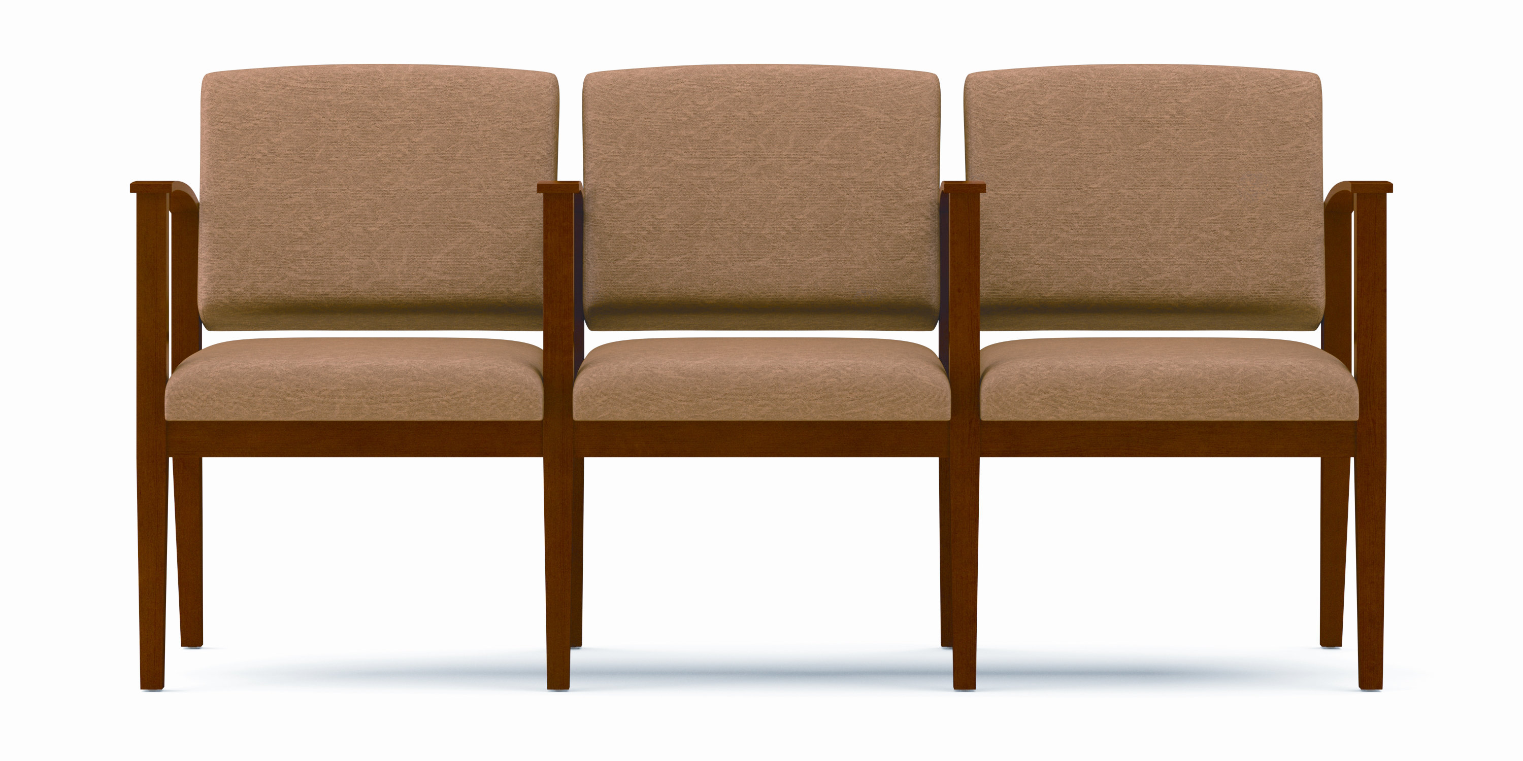 Lesro Amherst Wood Waiting Reception 3 Seat Tandem Seating Wood Frame ...