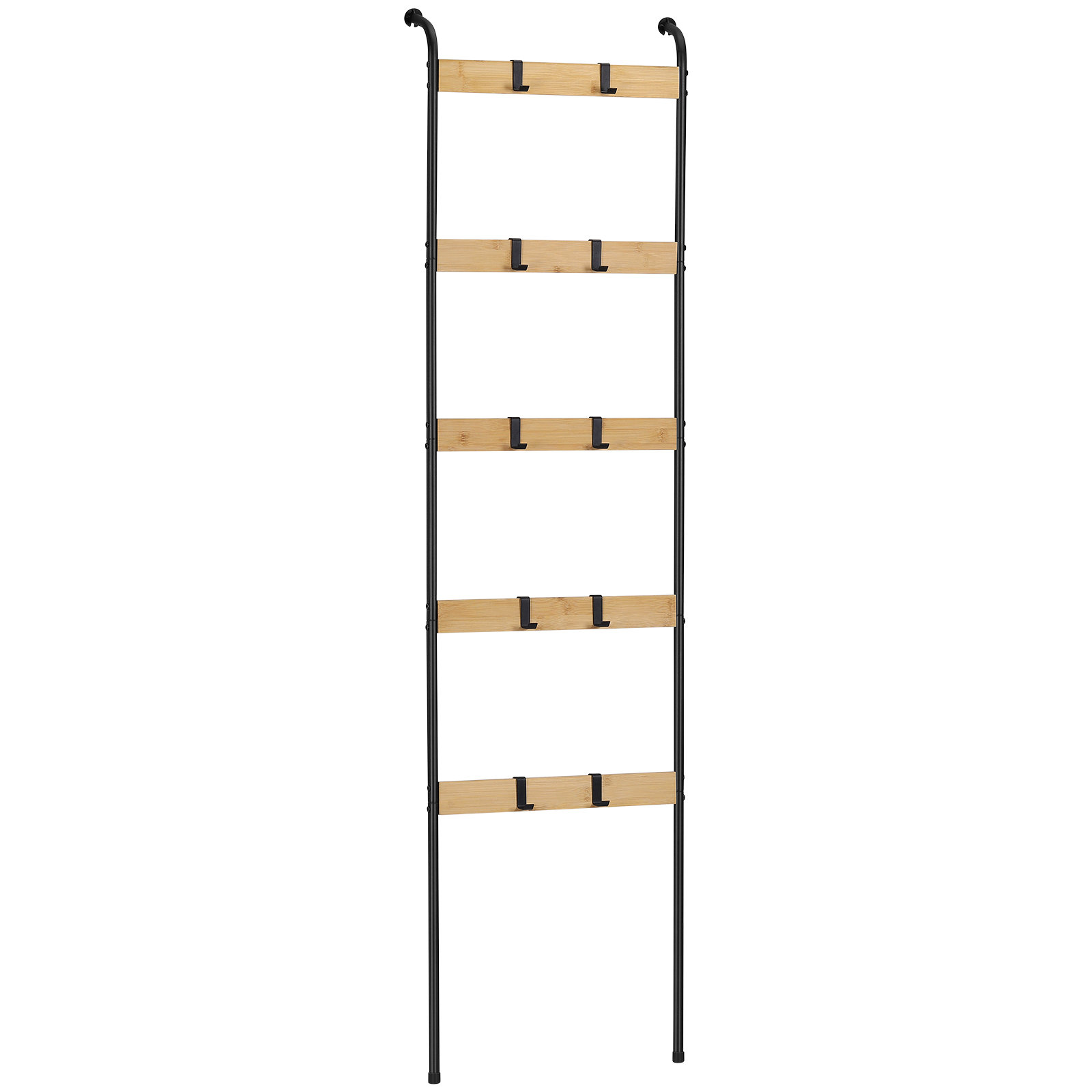 Ebern Designs Black Bamboo Staircase Shelf Bamboo Stair-Step Storage ...