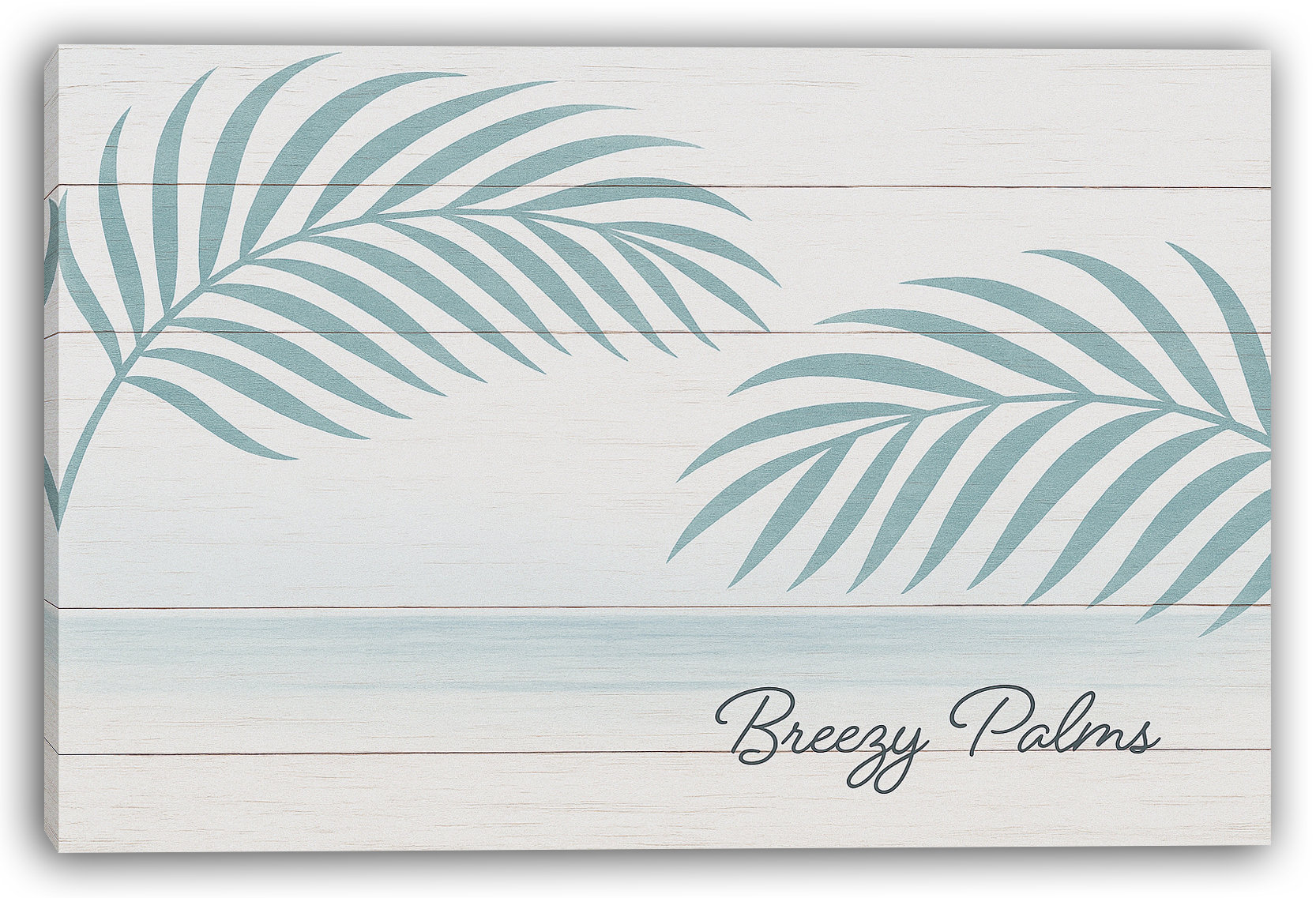 Bay Isle Home™ Breezy Palms - Coastal Tranquility Canvas Wall Art | Wayfair