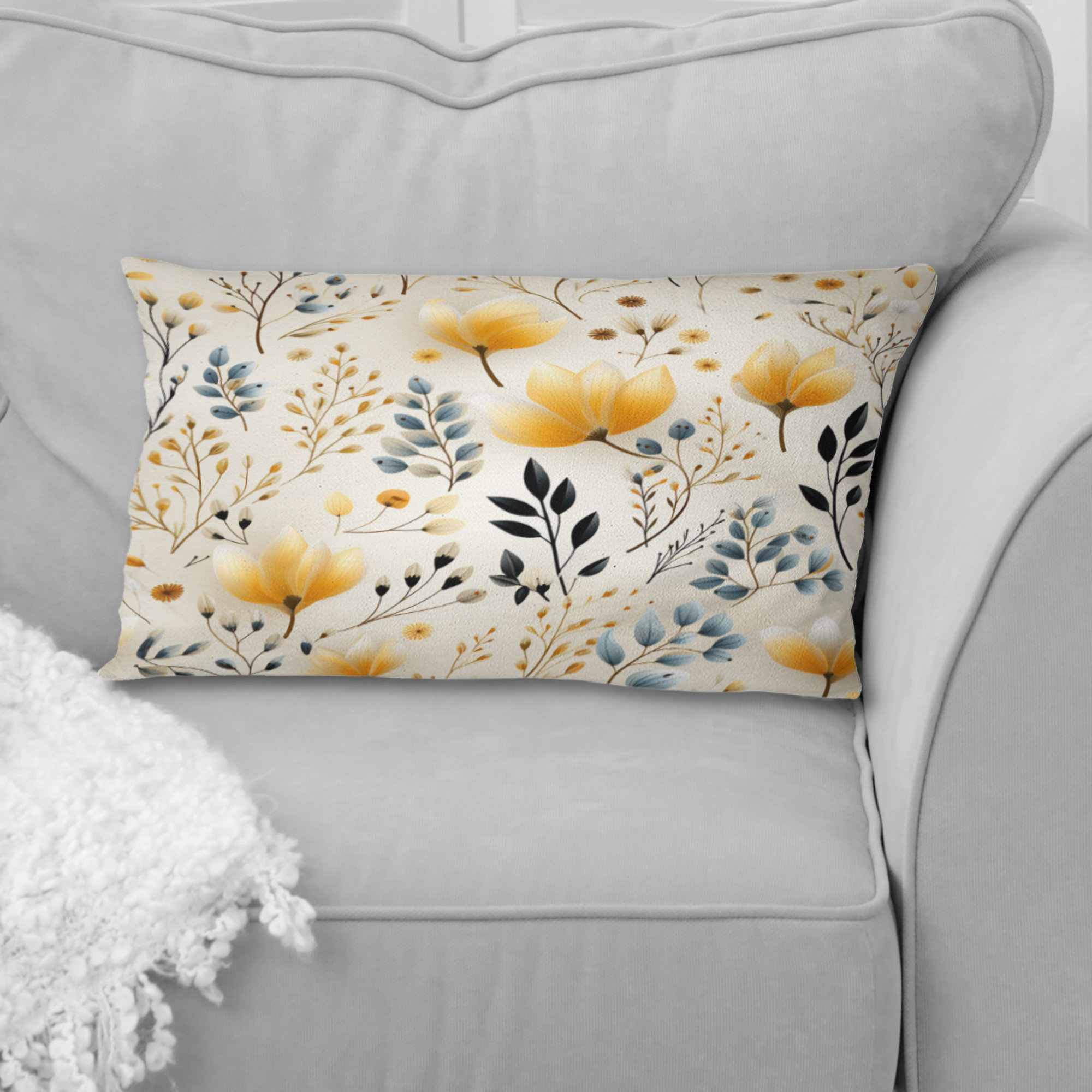 Design Art Earthy Flora III - Plants Printed Pillow | Wayfair