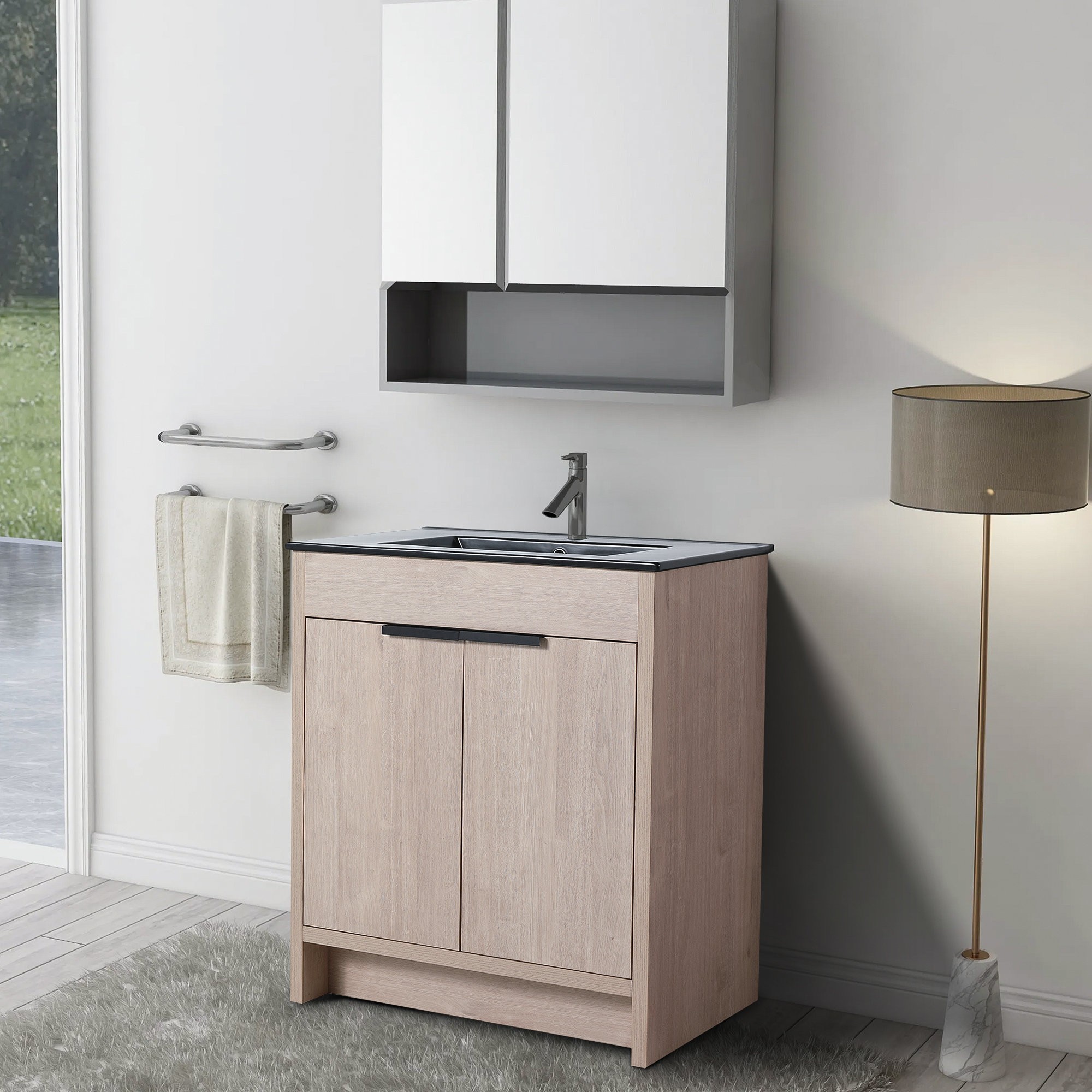 Latitude Run® Priyal 30'' Free-standing Single Bathroom Vanity with ...