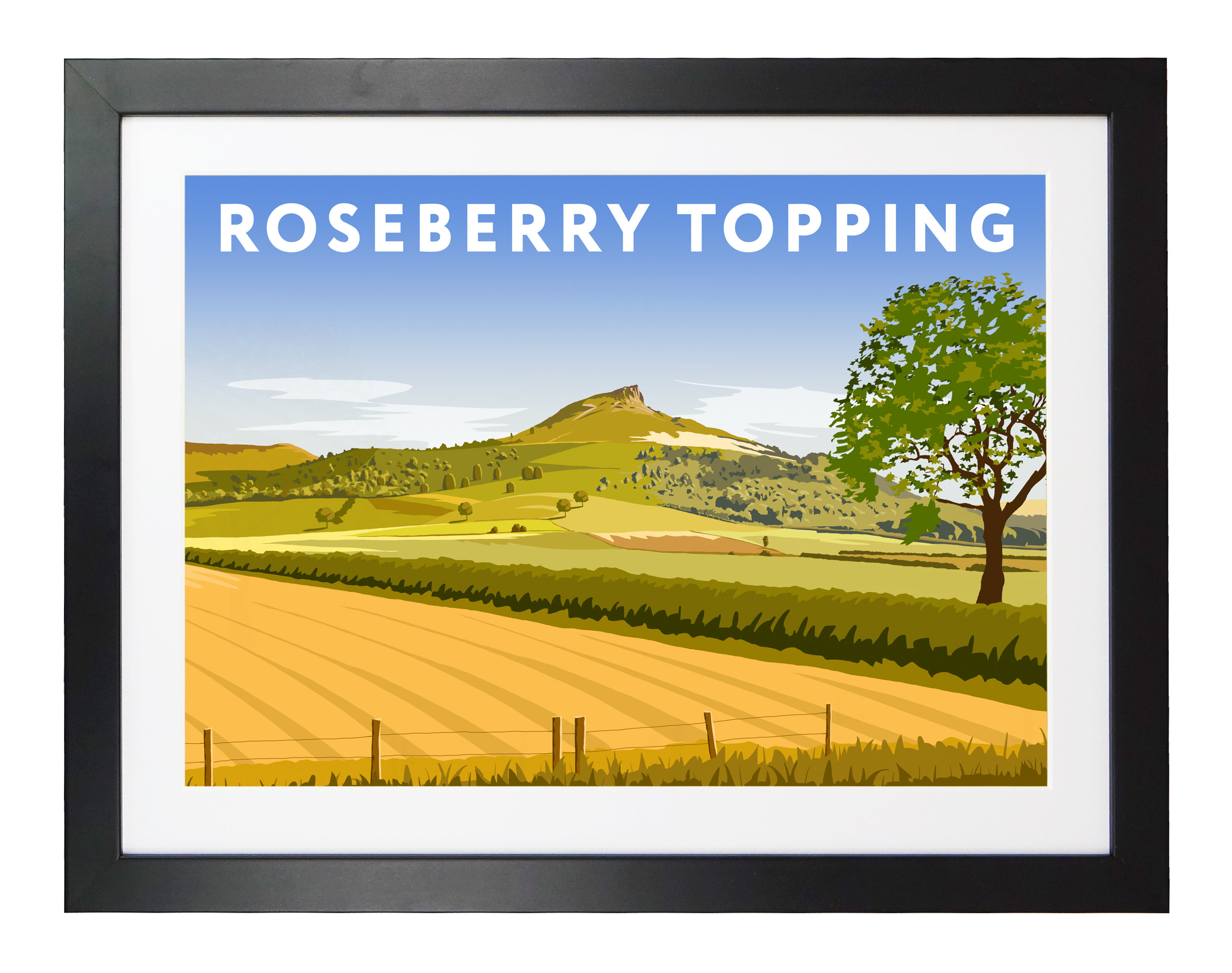 East Urban Home 'Roseberry Topping 6 by Richard O'Neil - Graphic Art ...
