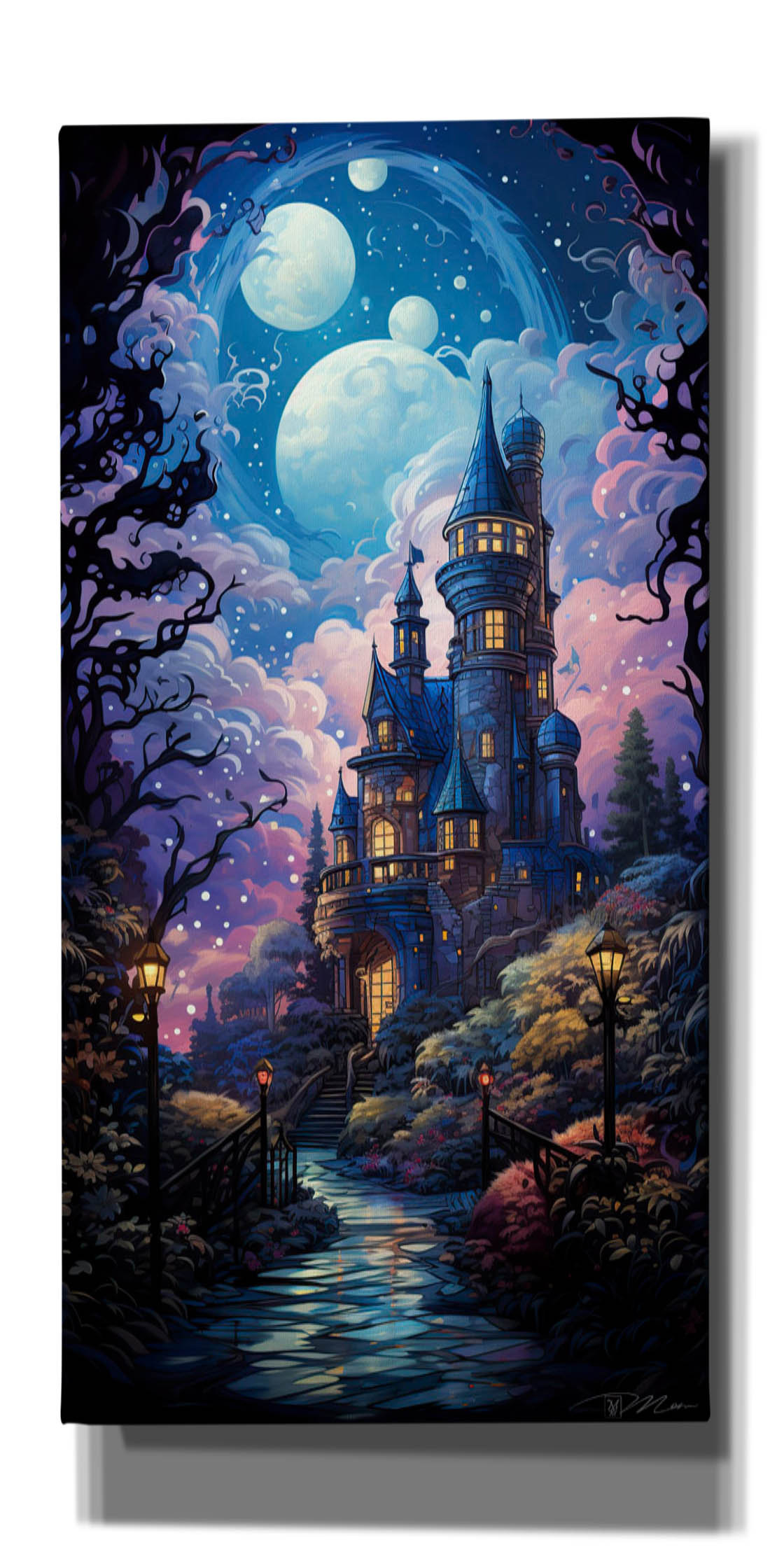 Winston Porter 'Enchanted Castle 3' by Momart Canvas Wall Art, 12" x 24 ...