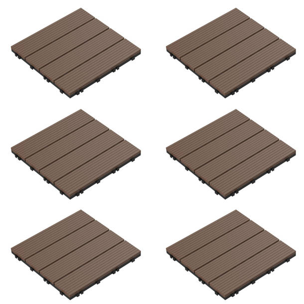 CourtyardCasualFurniture Courtyard 12" x 12" Composite Interlocking ...