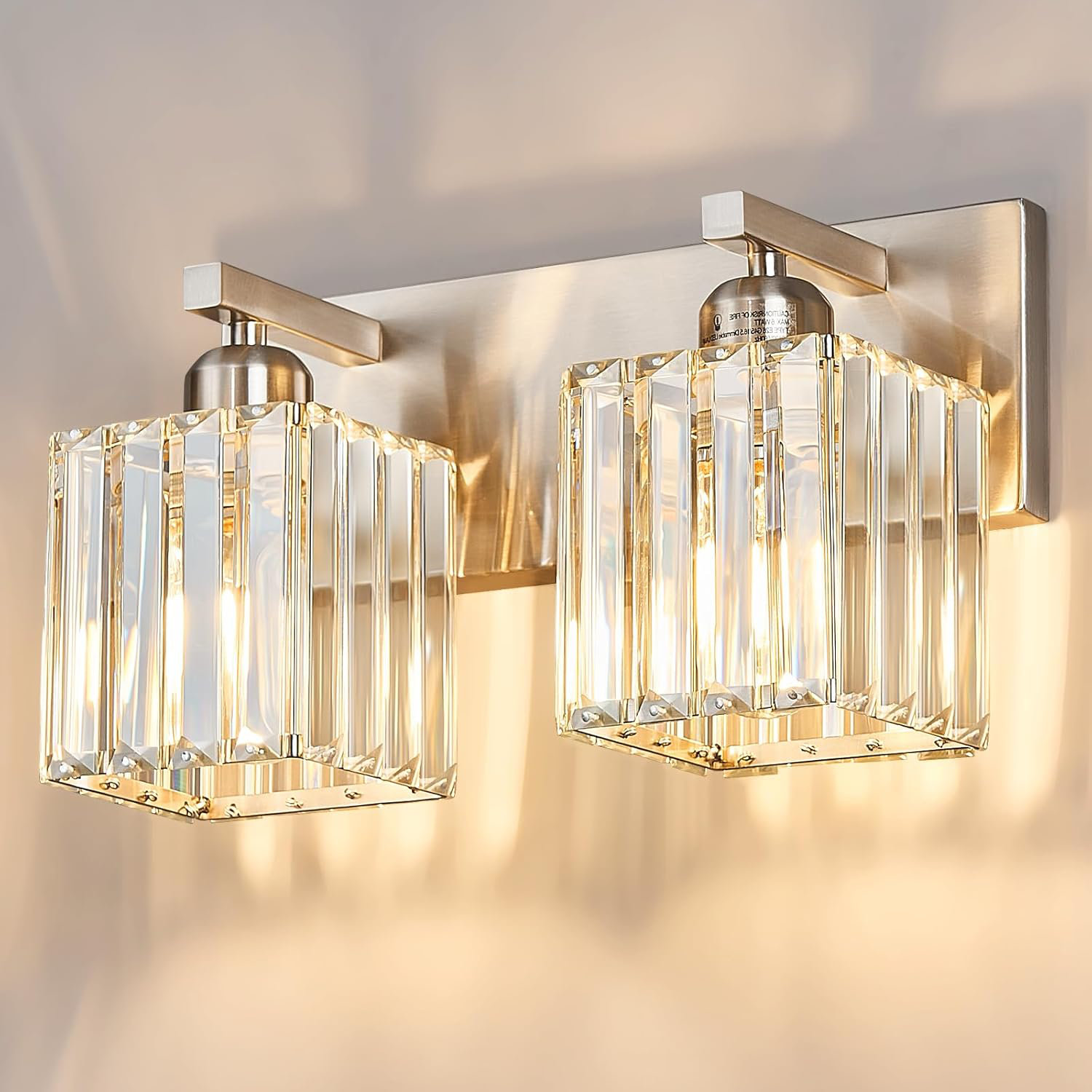 Everly Quinn Modern Vanity Light Fixture With K9 Crystal Shades ...