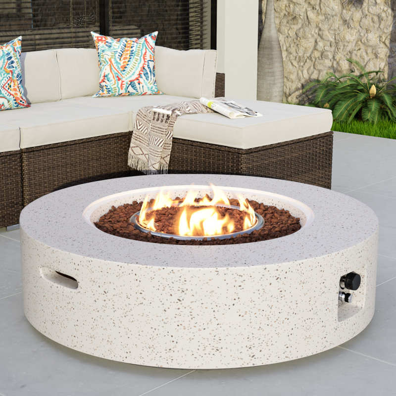 Wade Logan® Borgia Concrete Propane Fire Pit Table & Reviews | Wayfair