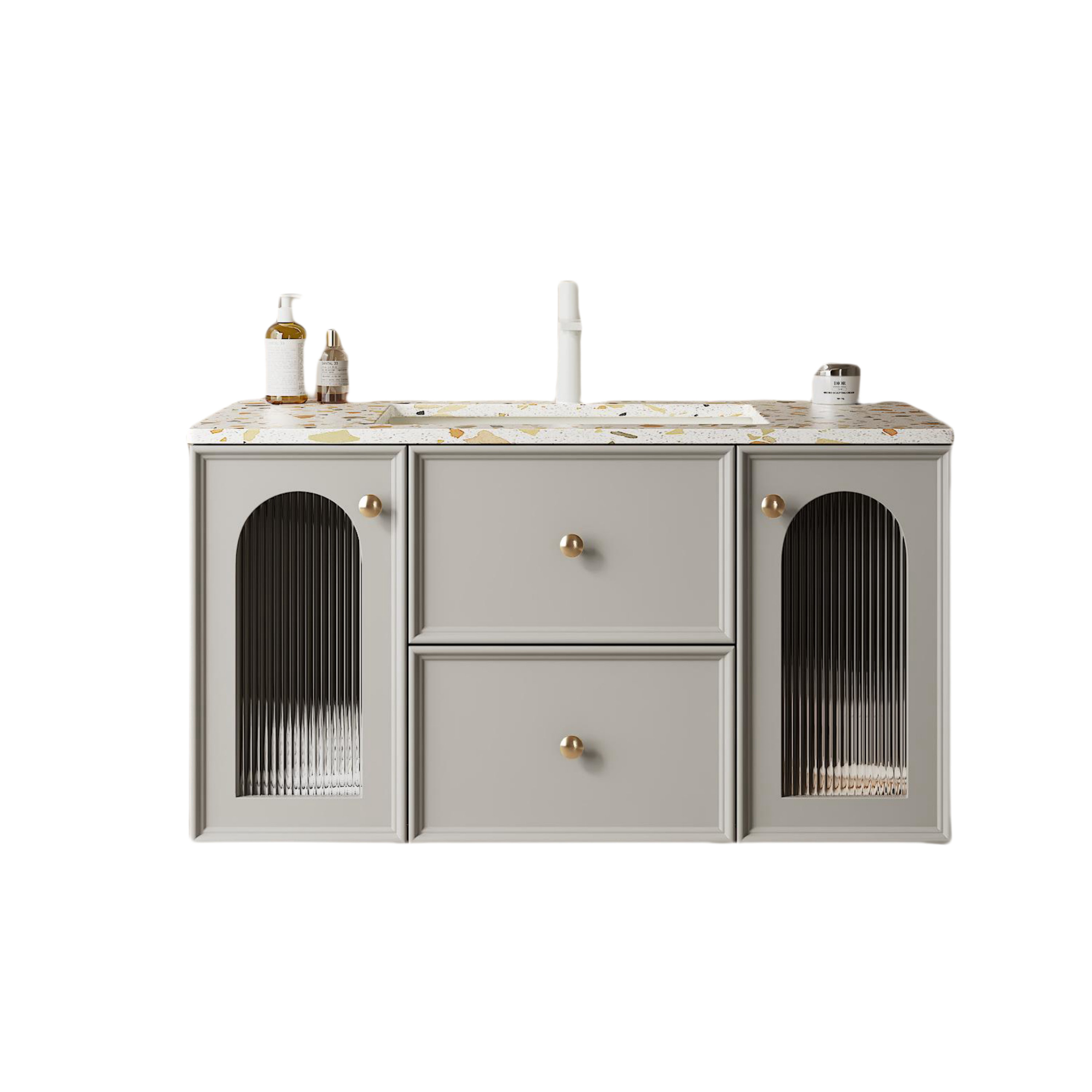 Ebern Designs Rhaya 36'' Single Bathroom Vanity With terrazzo ...