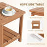 Ebern Designs 16inch Hdpe Adirondack Square Side Table, Weather ...