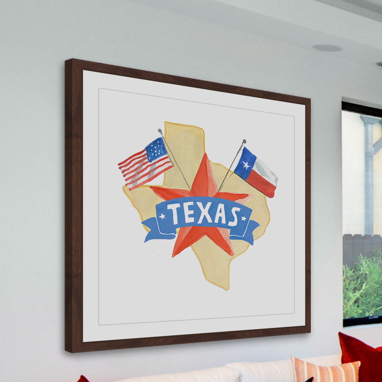 Marmont Hill 'United Texas' Framed Print of Painting - Wayfair Canada