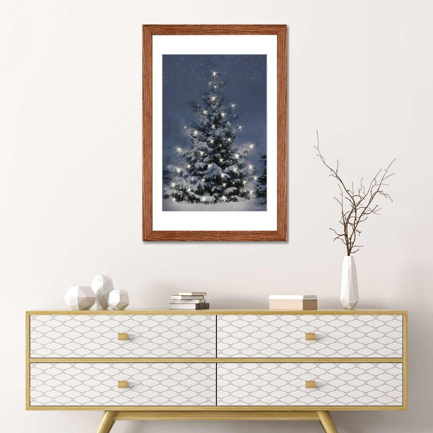 The Holiday Aisle® Twinkling Lights at Christmas - Wall Art Print ...