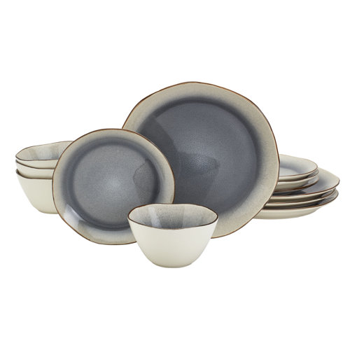 Tabletops Gallery Reactive Glaze Dinnerware Tabletops Gallery 12PC Set ...
