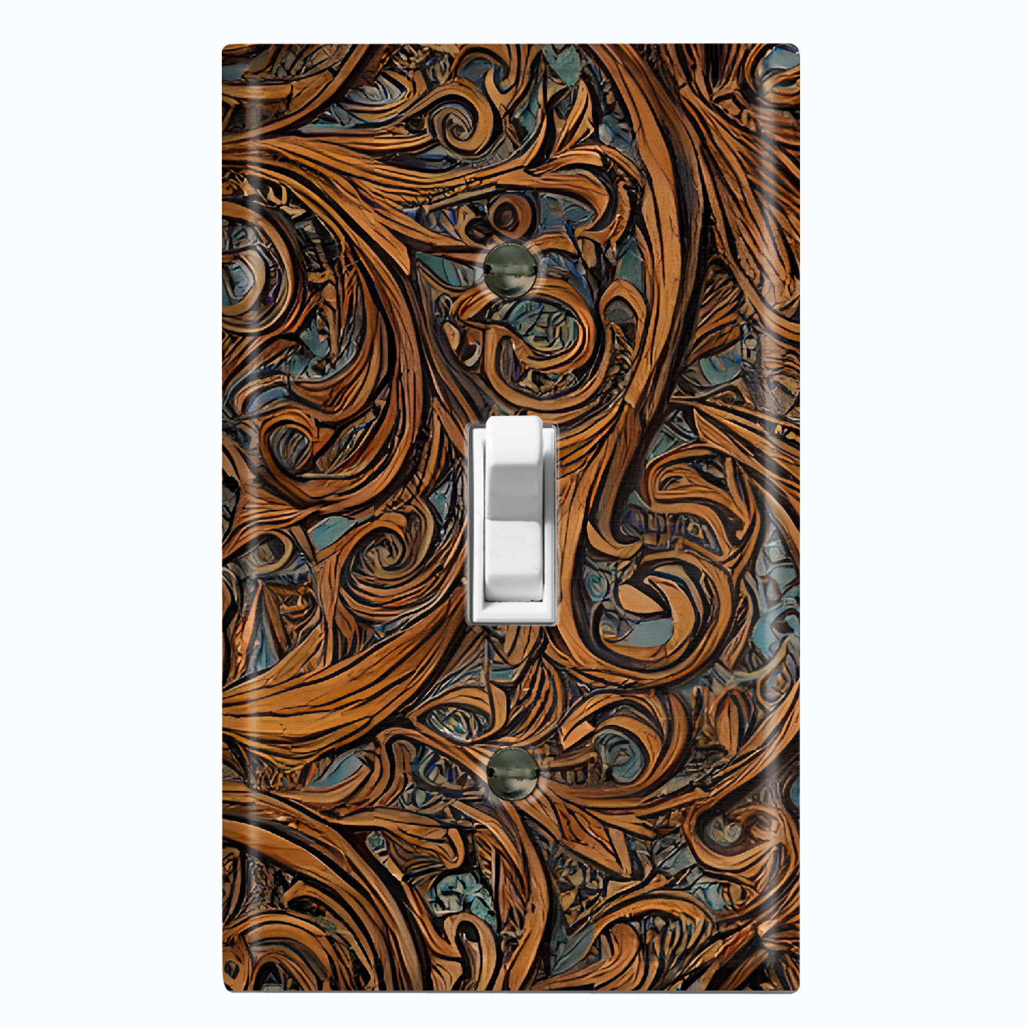 WorldAcc Brown Wood Leaves Tree Bark Print Nature Themed 1 - Gang ...