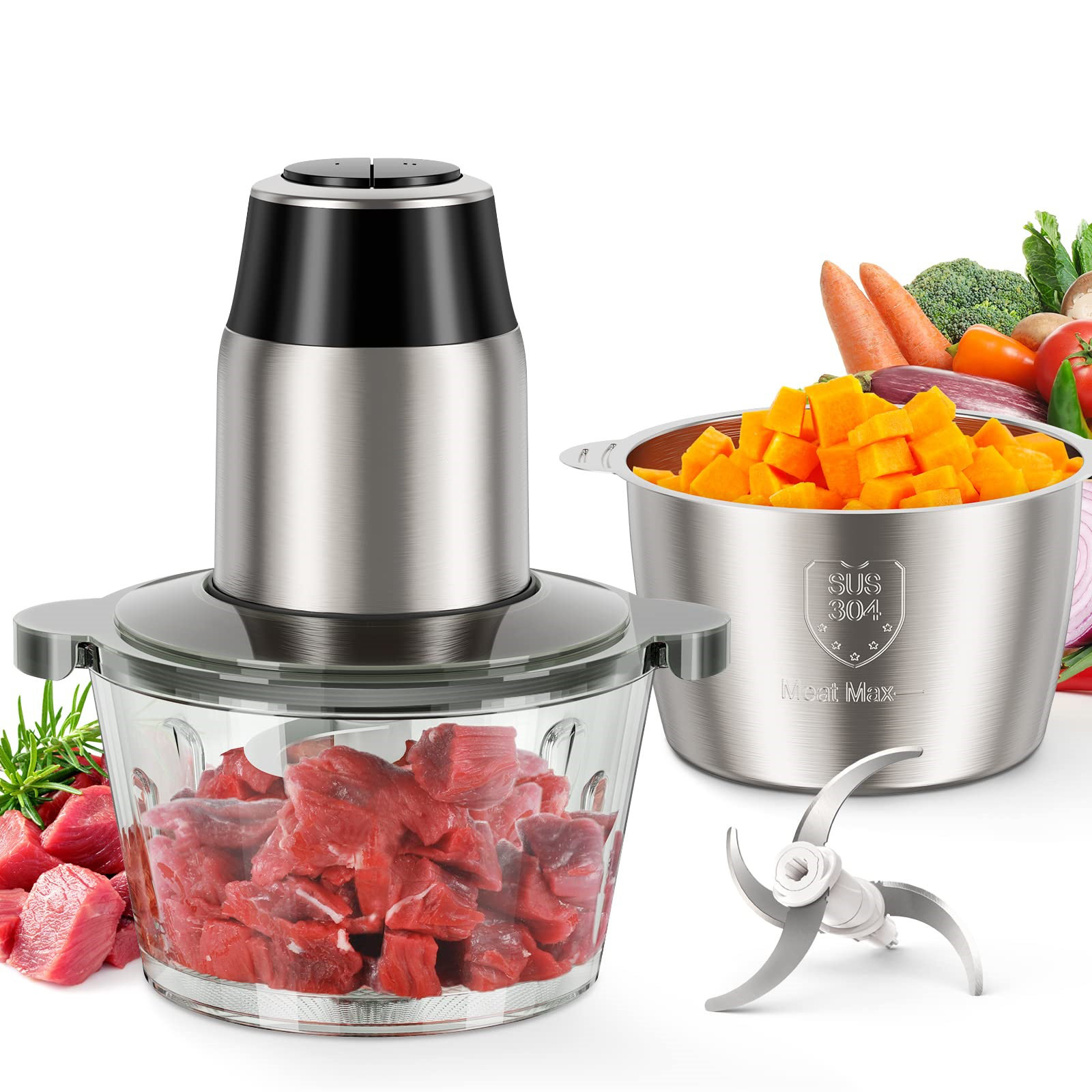 QUALITY FLOORING INC. Food Processors, Electric Food Chopper With Meat ...