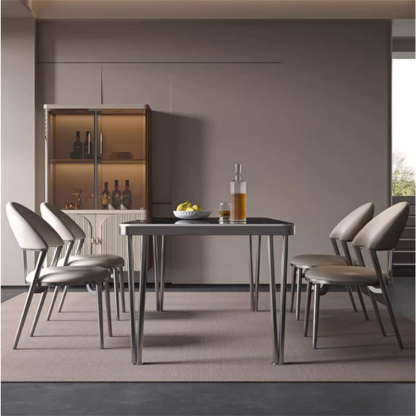 POWER HUT Light Luxury Home High-End Luxury Stone Rock Table Set ...