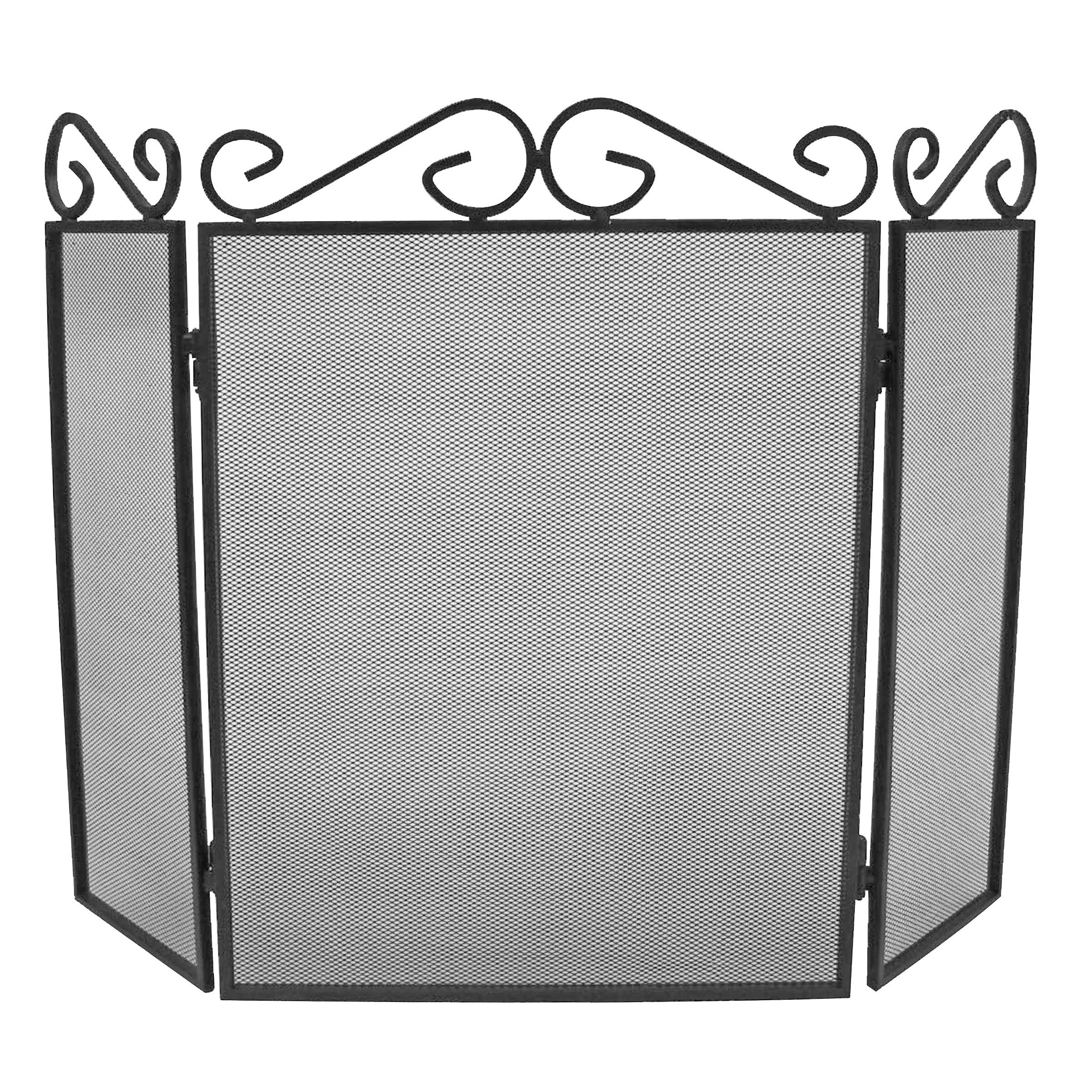 Symple Stuff Scroll Top 3 Panel Steel Fireplace Screen | Wayfair.ie